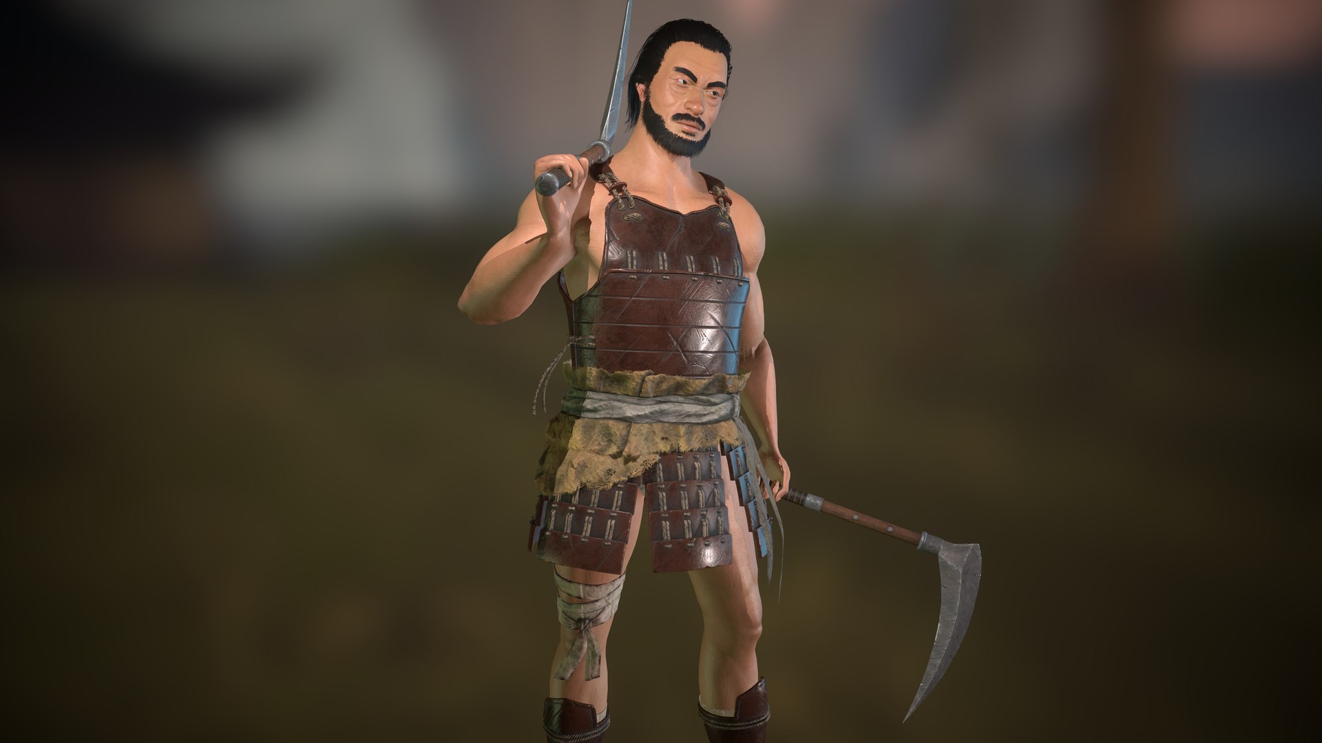 3D Japanese Samurai Bandit - TurboSquid 1853538