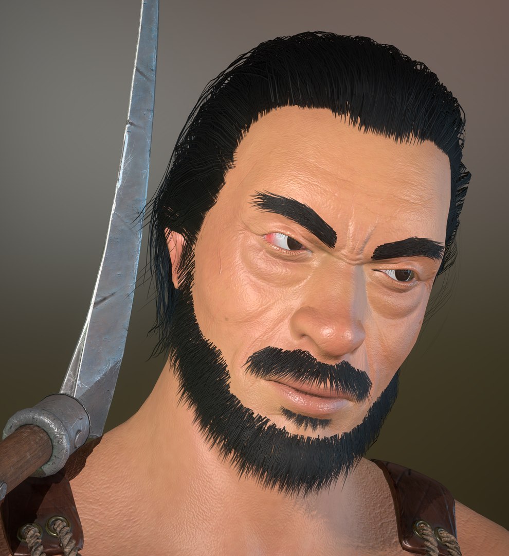 3D Japanese Samurai Bandit - TurboSquid 1853538