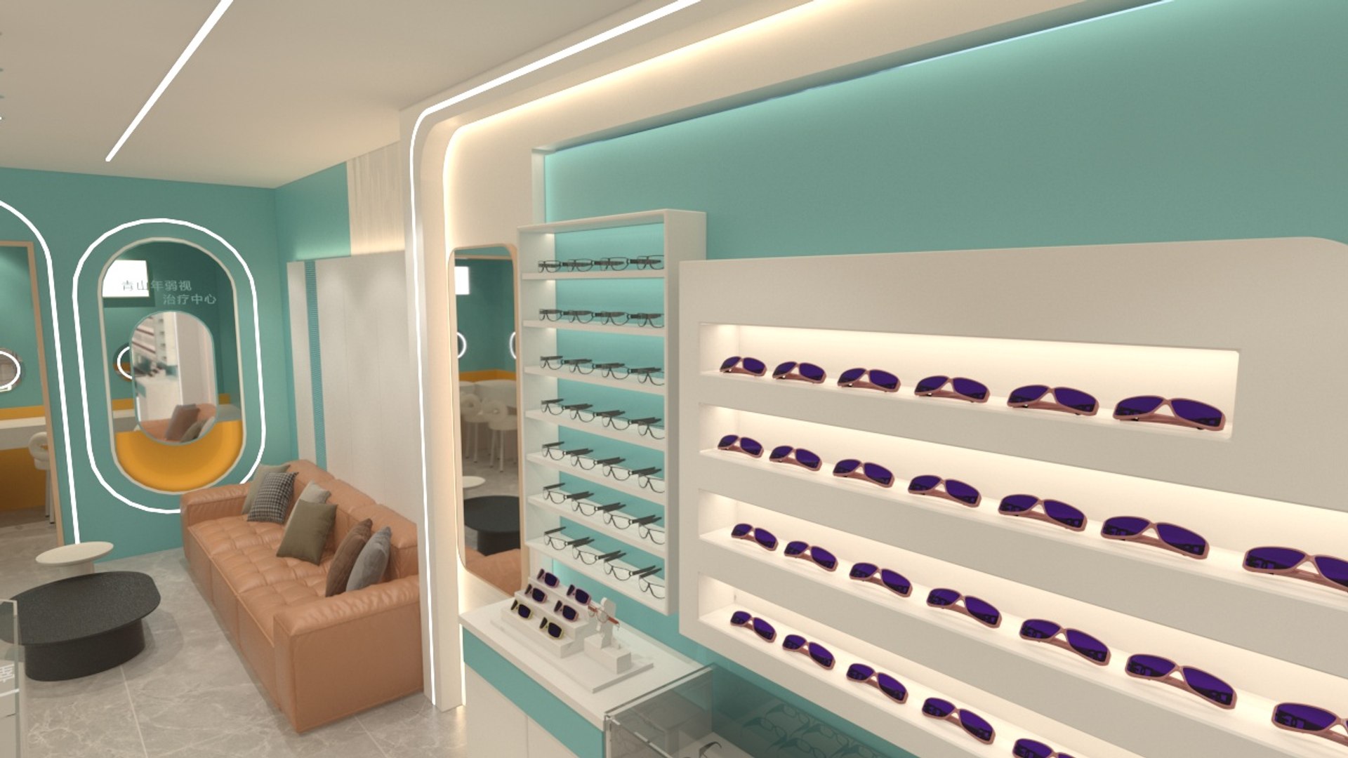 Optical Store Interior 2 3D - TurboSquid 2128990