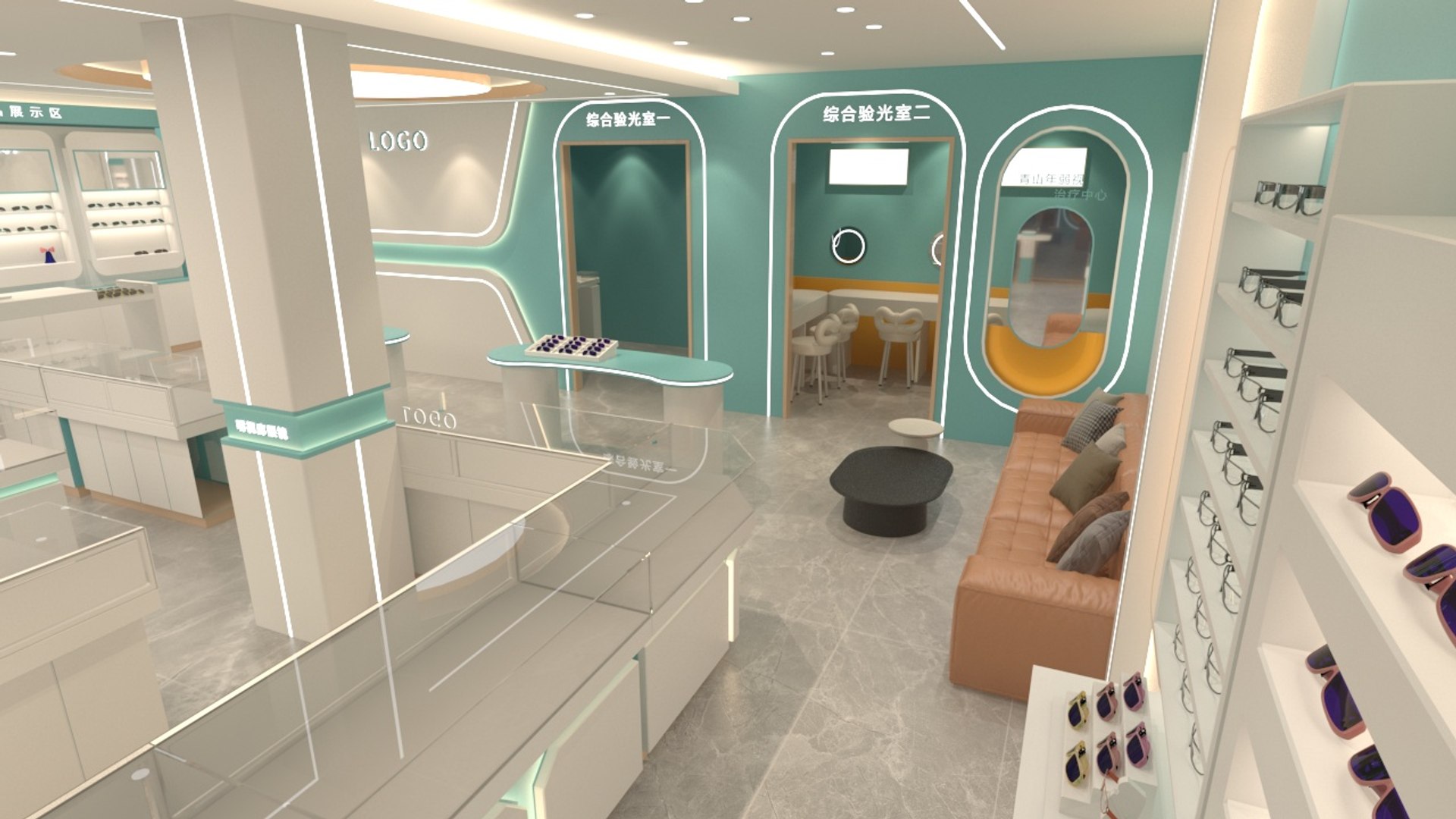 Optical Store Interior 2 3D - TurboSquid 2128990