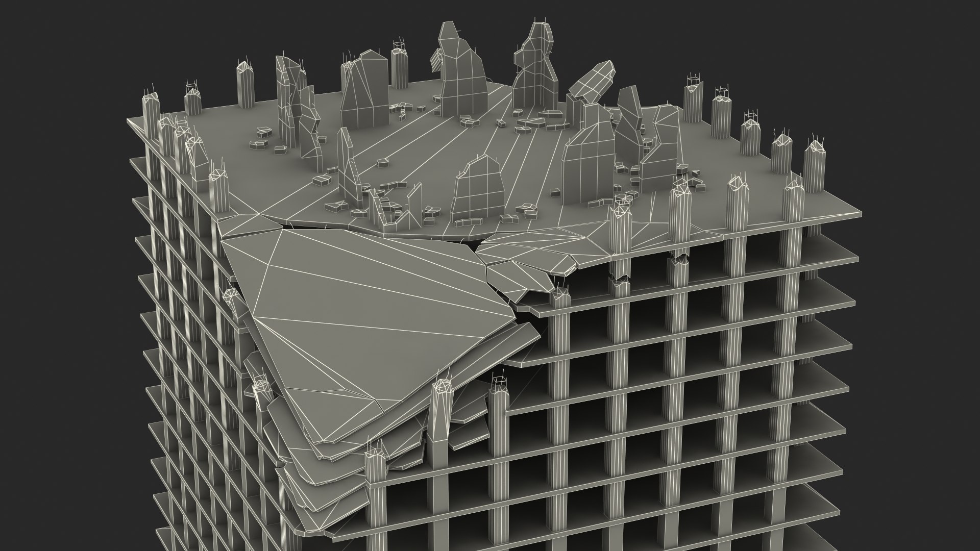 3D Damaged Building Model - TurboSquid 1474073