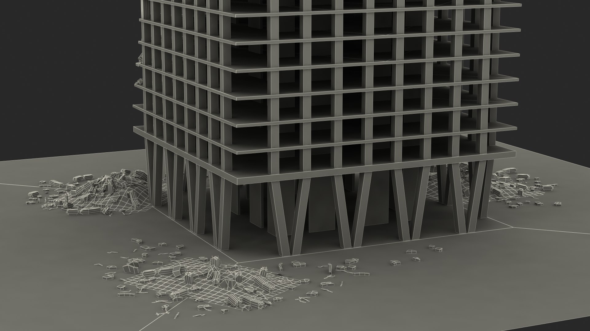 3D Damaged Building Model - TurboSquid 1474073
