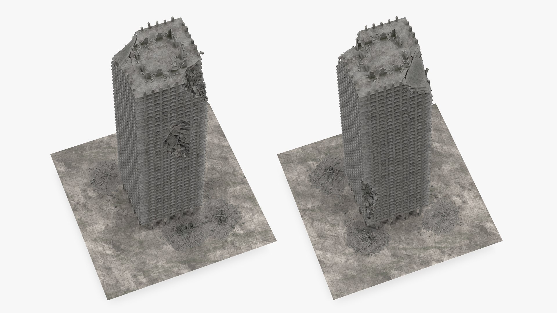 3D Damaged Building Model - TurboSquid 1474073