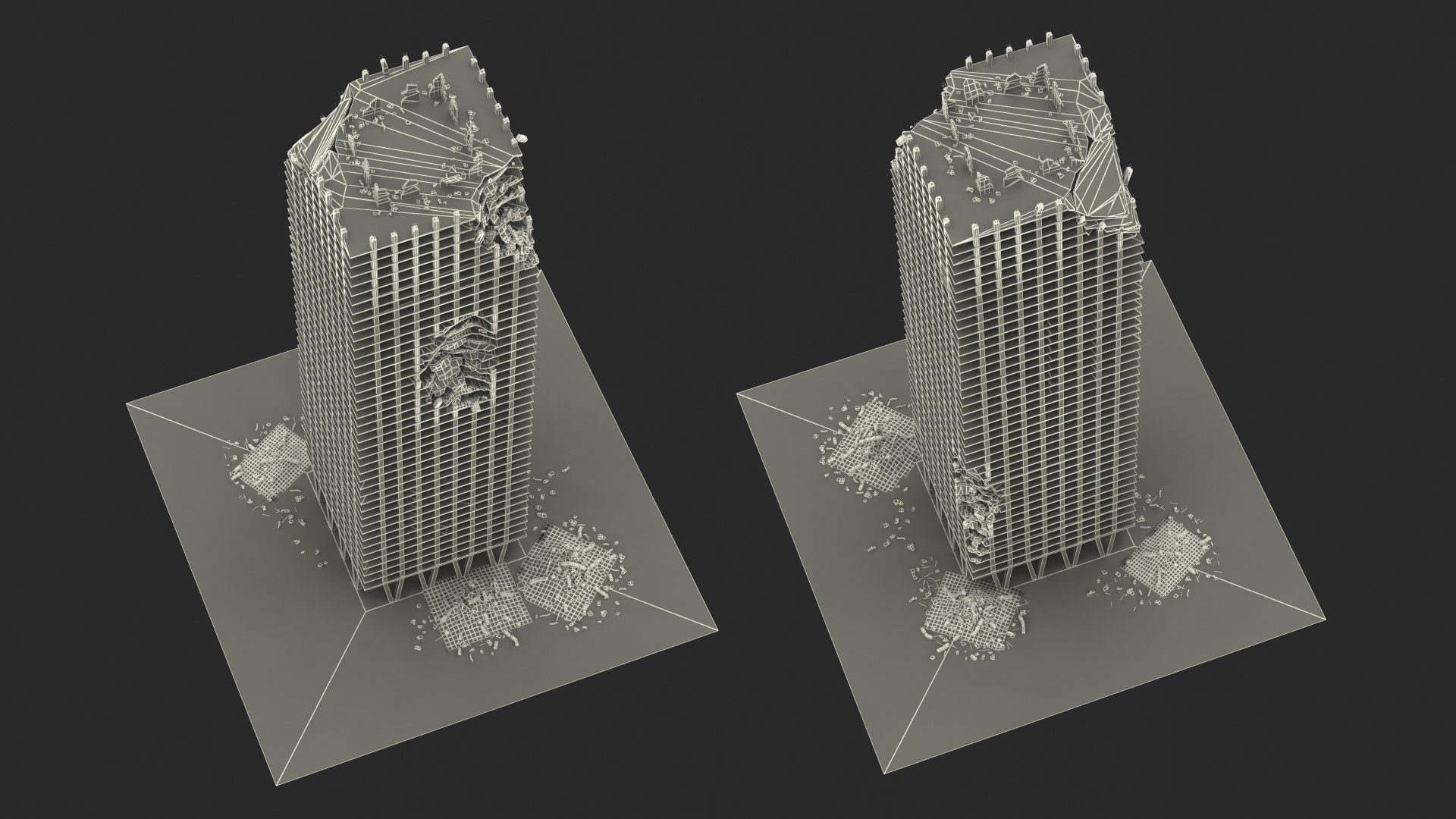 3D Damaged Building Model - TurboSquid 1474073