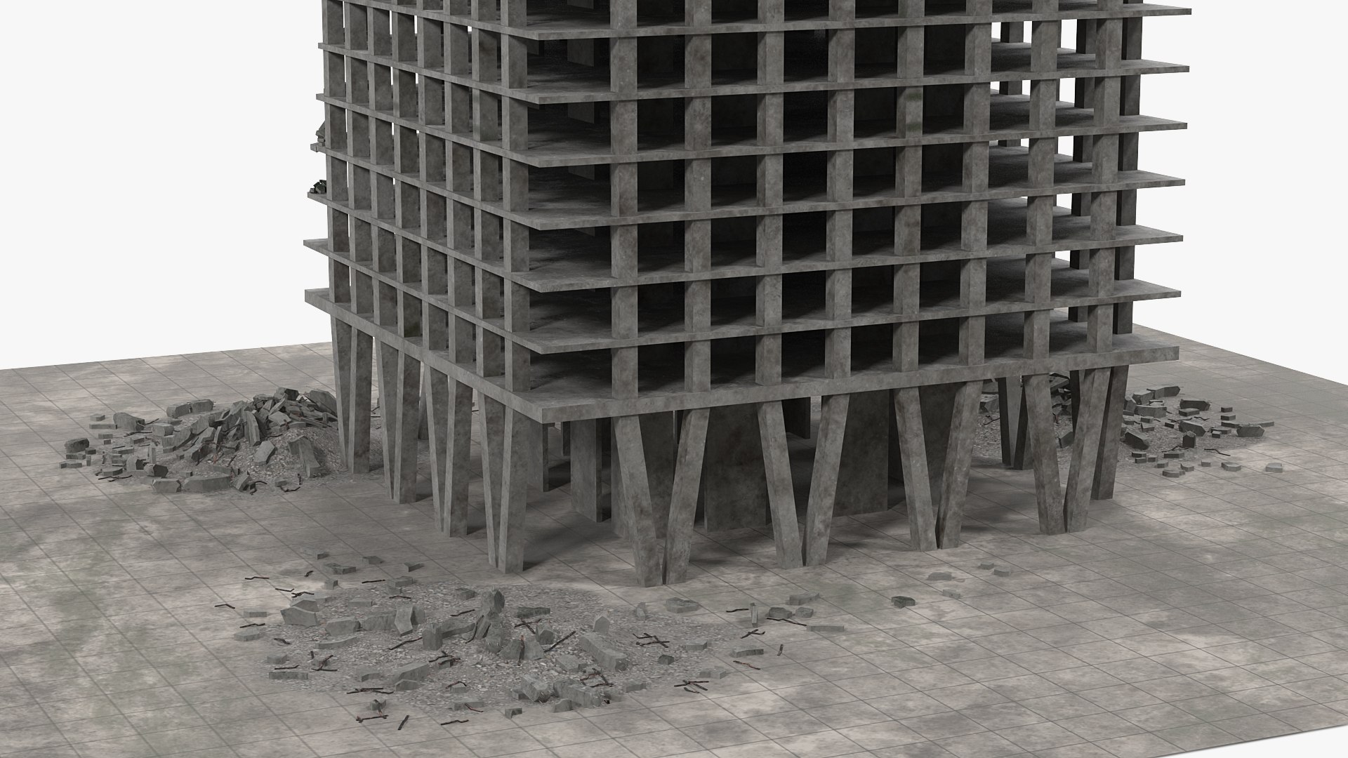 3D Damaged Building Model - TurboSquid 1474073