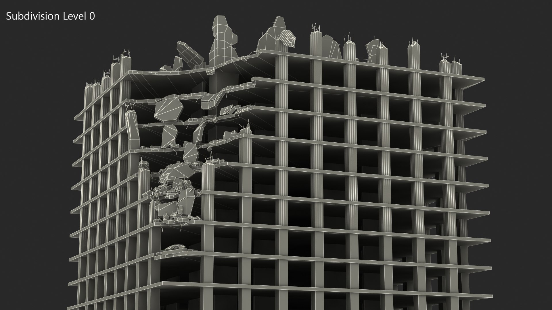 3D Damaged Building Model - TurboSquid 1474073