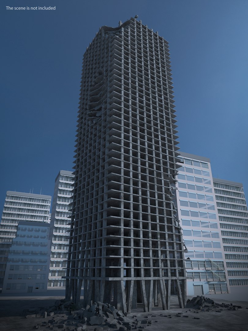 3D Damaged Building Model - TurboSquid 1474073