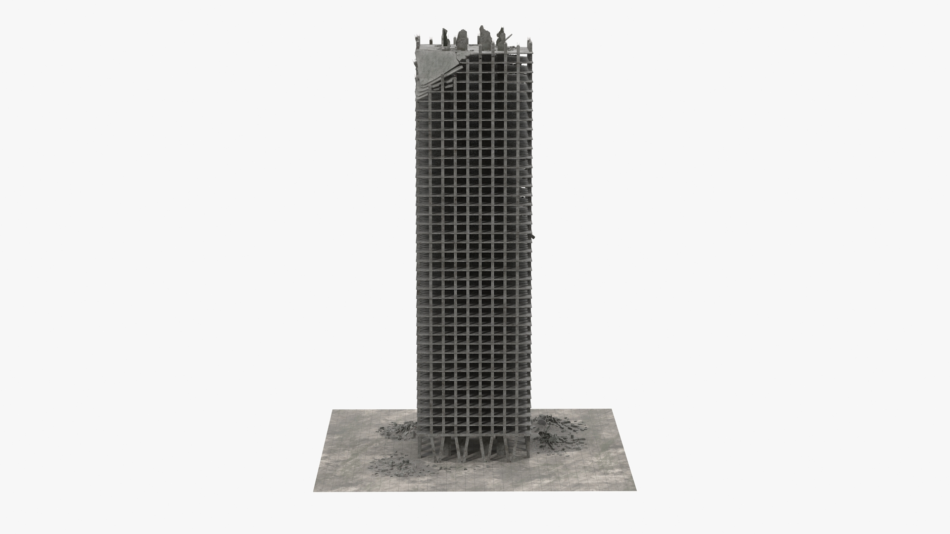 3D Damaged Building Model - TurboSquid 1474073