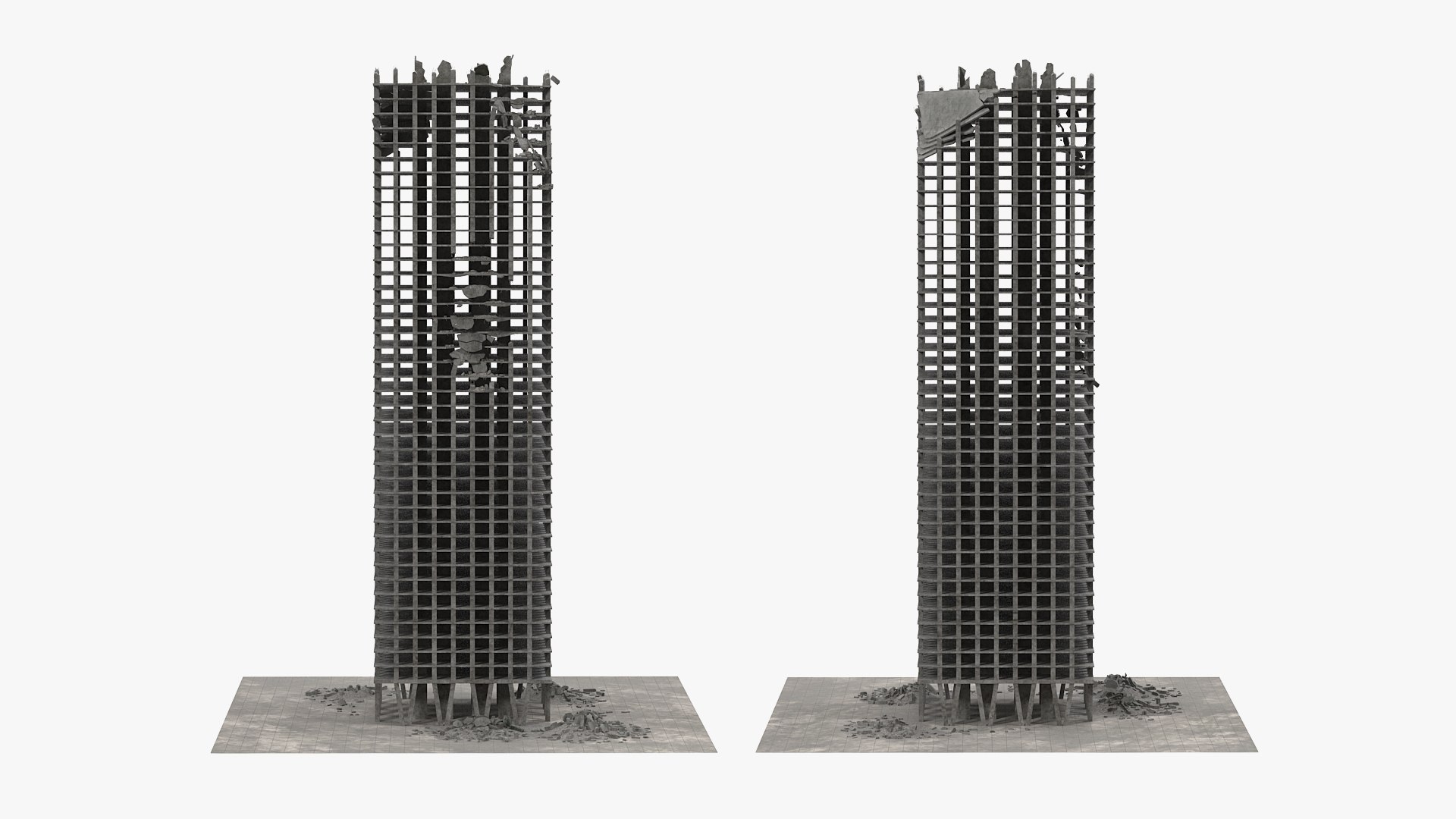 3D Damaged Building Model - TurboSquid 1474073