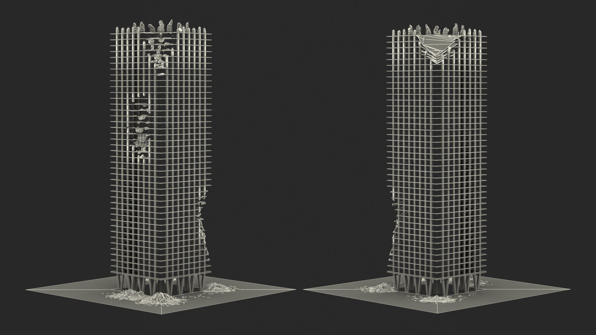 3D Damaged Building Model - TurboSquid 1474073