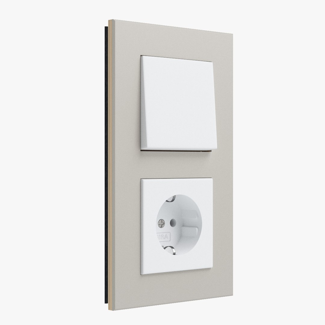 switch socket gira 3d model