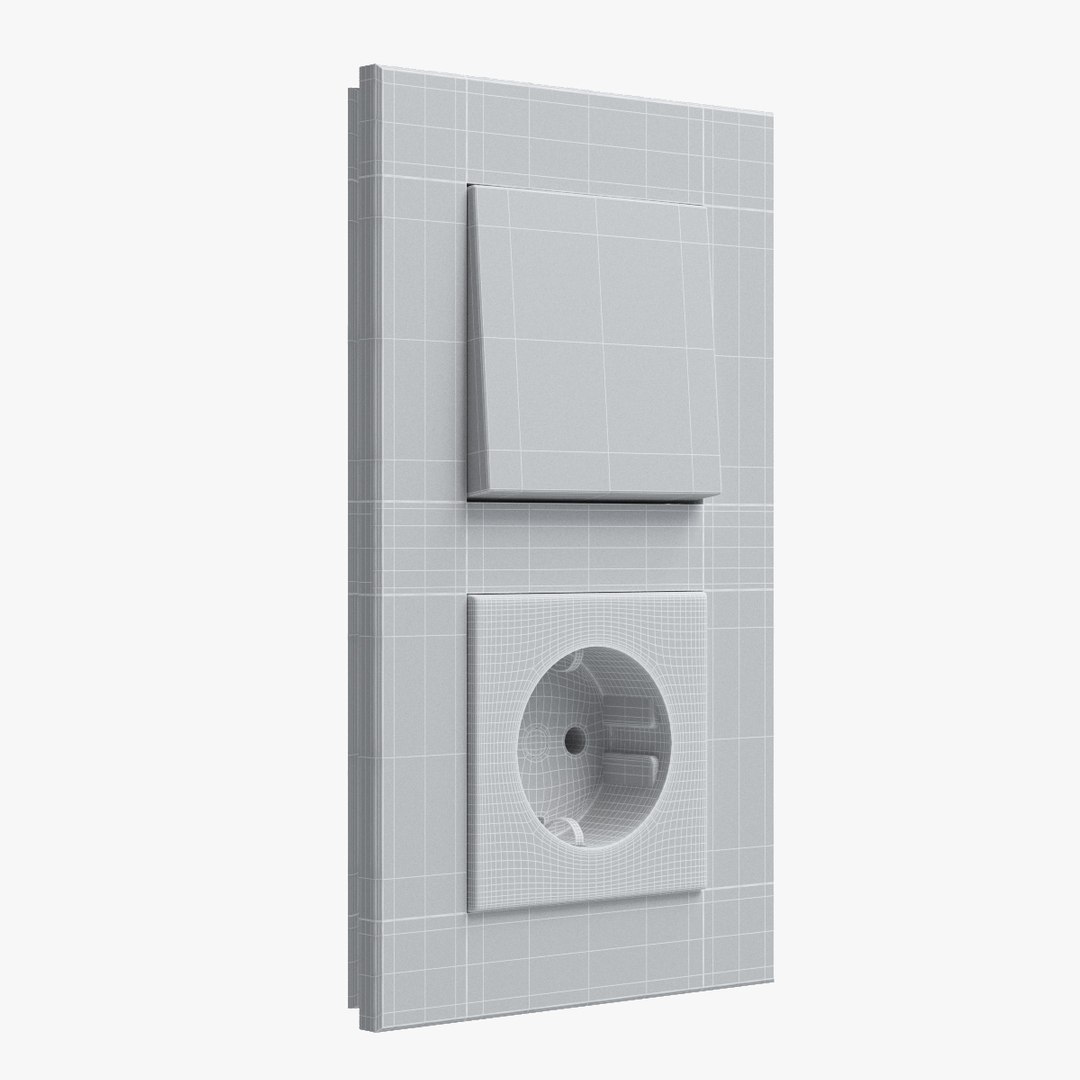 switch socket gira 3d model