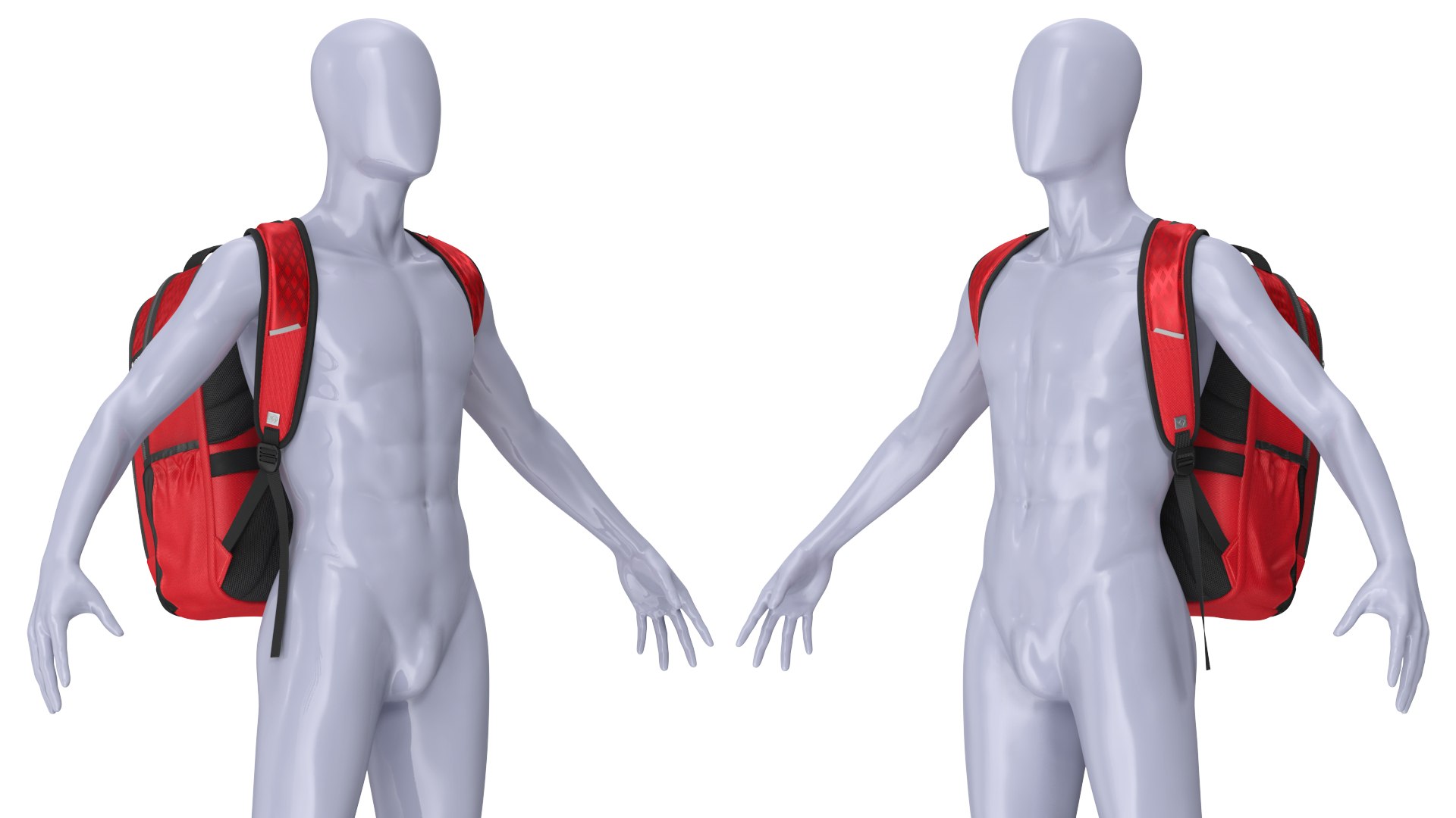 Carrier GSD Backpack Samsonite Red On Mannequin 3D Model - TurboSquid ...