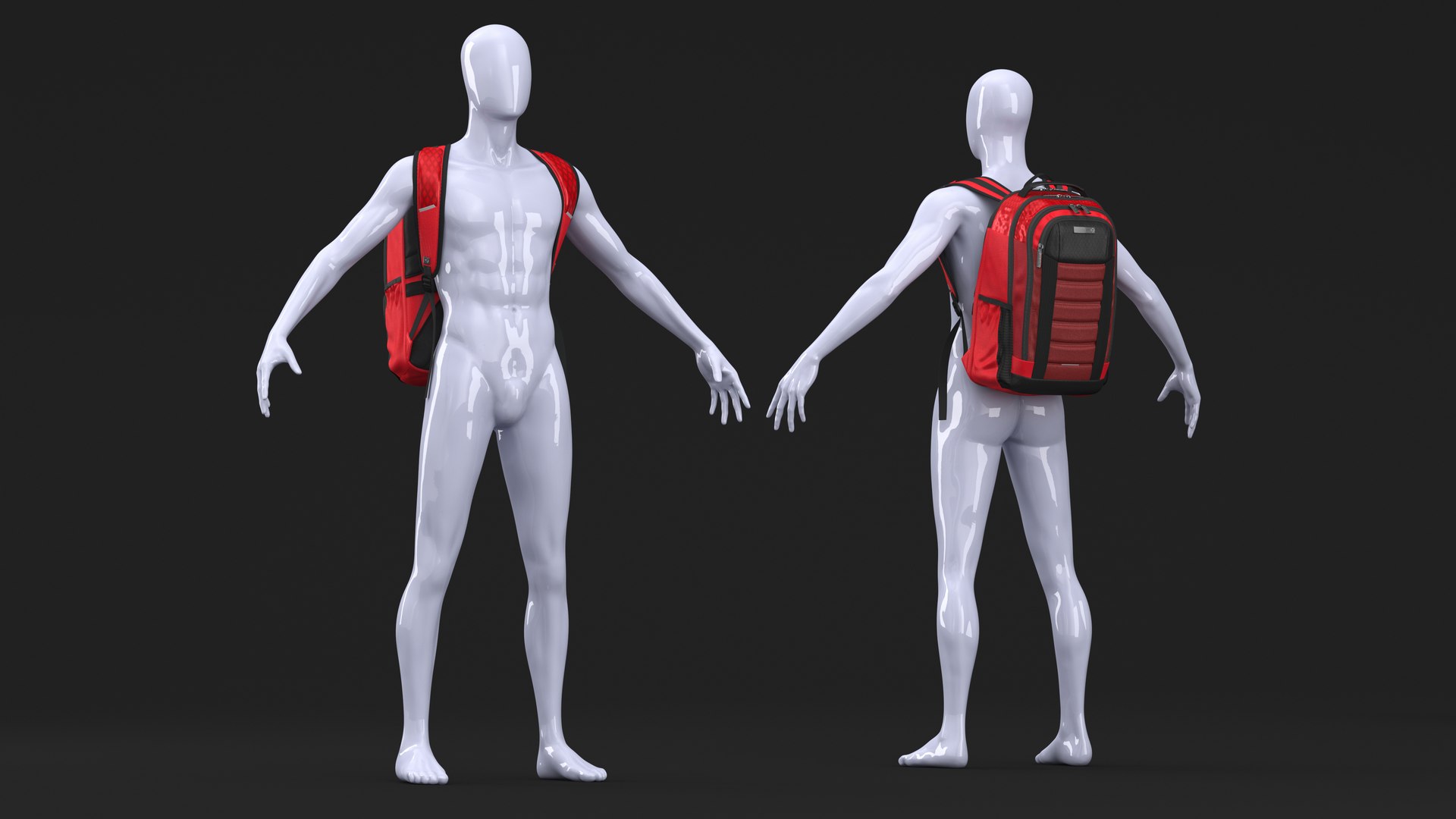 Carrier GSD Backpack Samsonite Red On Mannequin 3D Model - TurboSquid ...