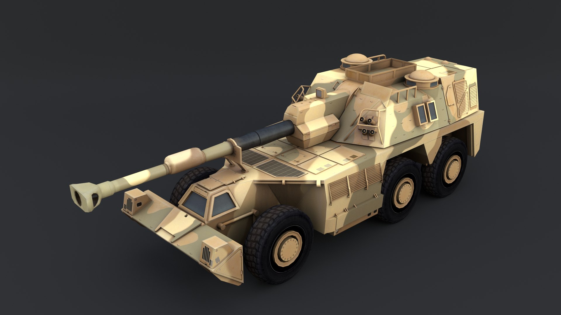 3d G6 Rhino Howitzer