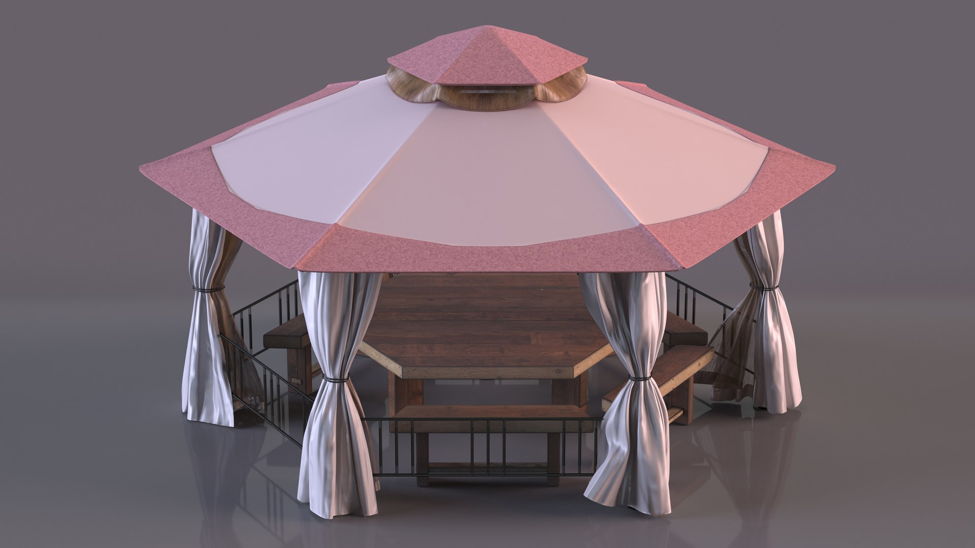 3D Garden Fabric Gazebo Model - TurboSquid 1997412