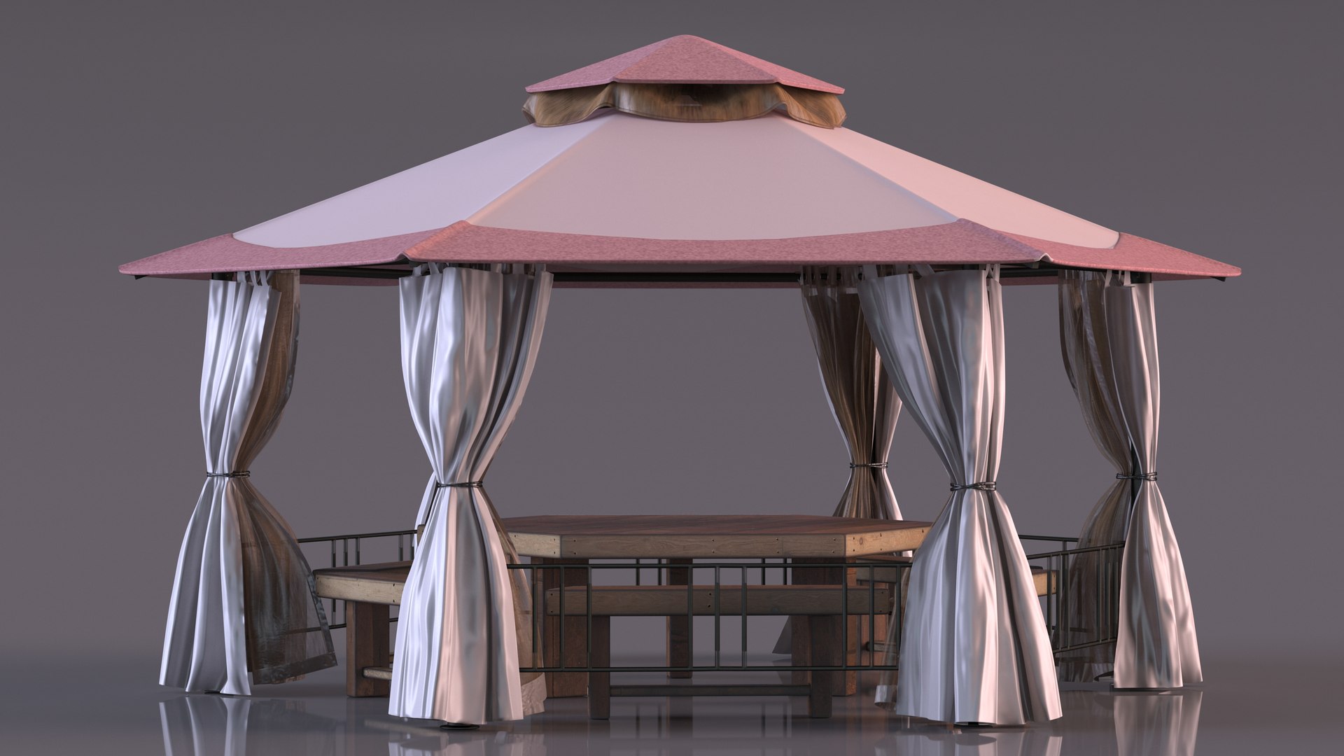 3D Garden Fabric Gazebo Model - TurboSquid 1997412
