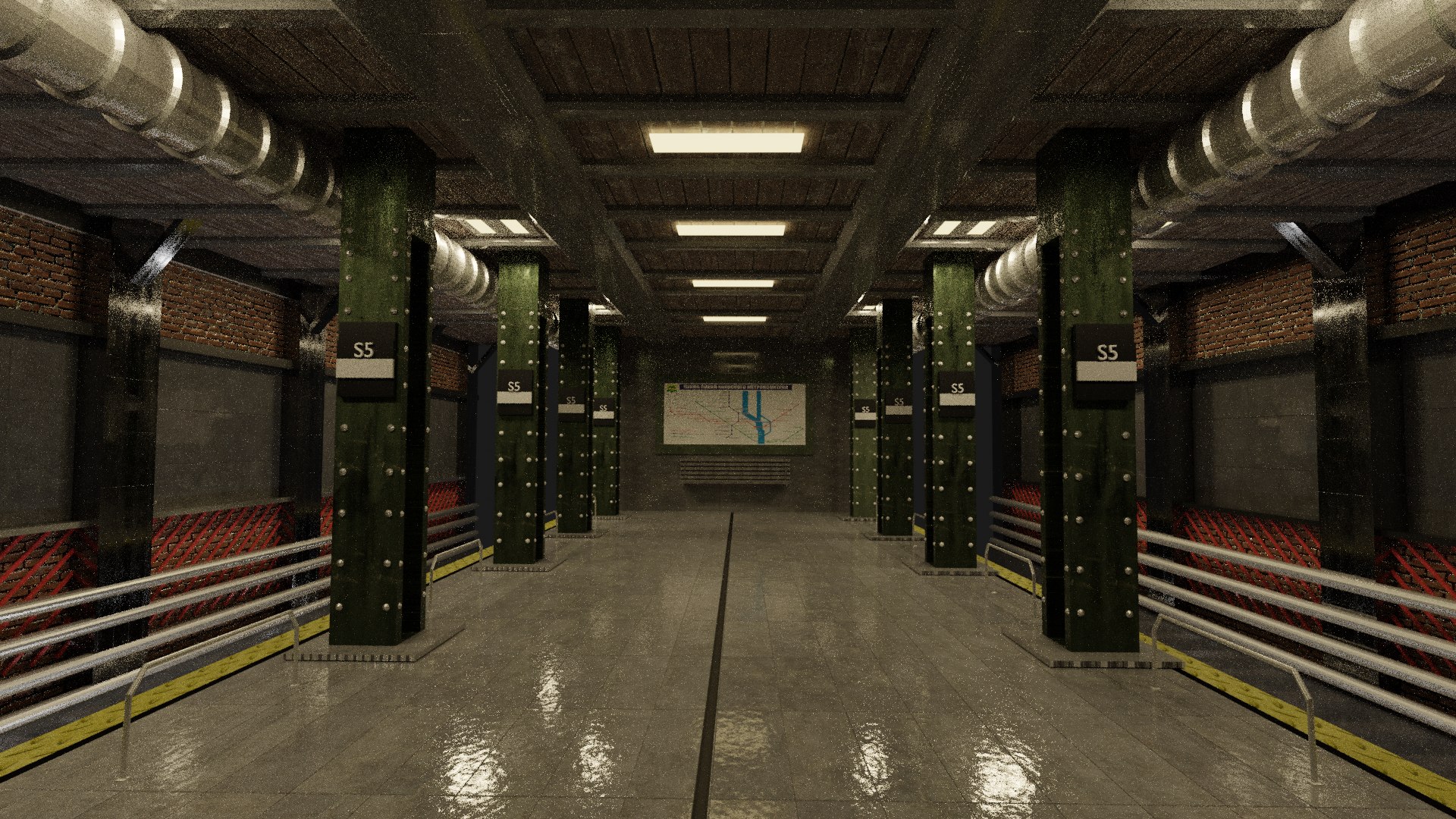 Trainstation Underground 3D Model - TurboSquid 1626698