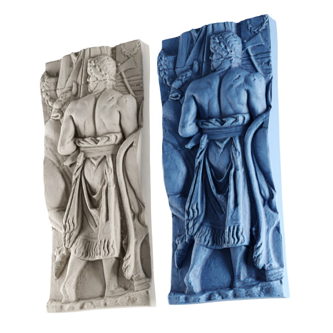 3D Model Classic Greek Man Relief - TurboSquid 2198370