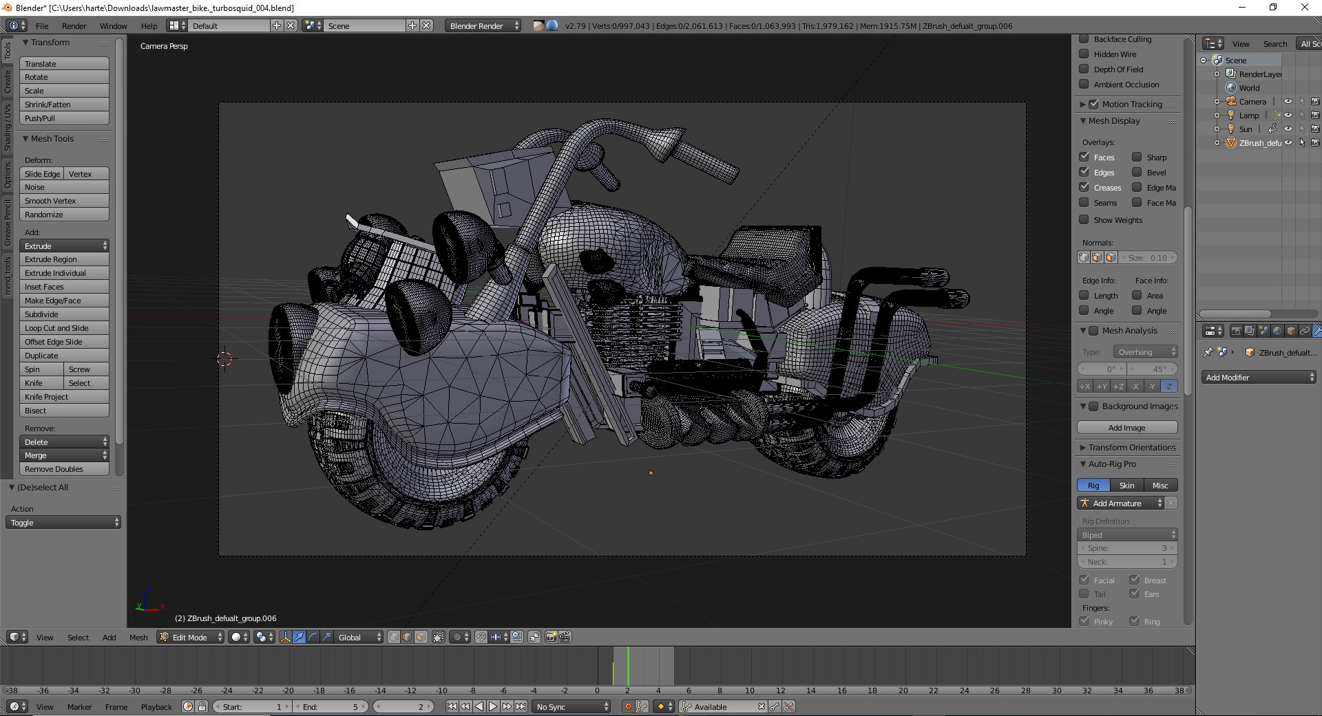 3D Judge Dredd Lawmaster Model - TurboSquid 1334491
