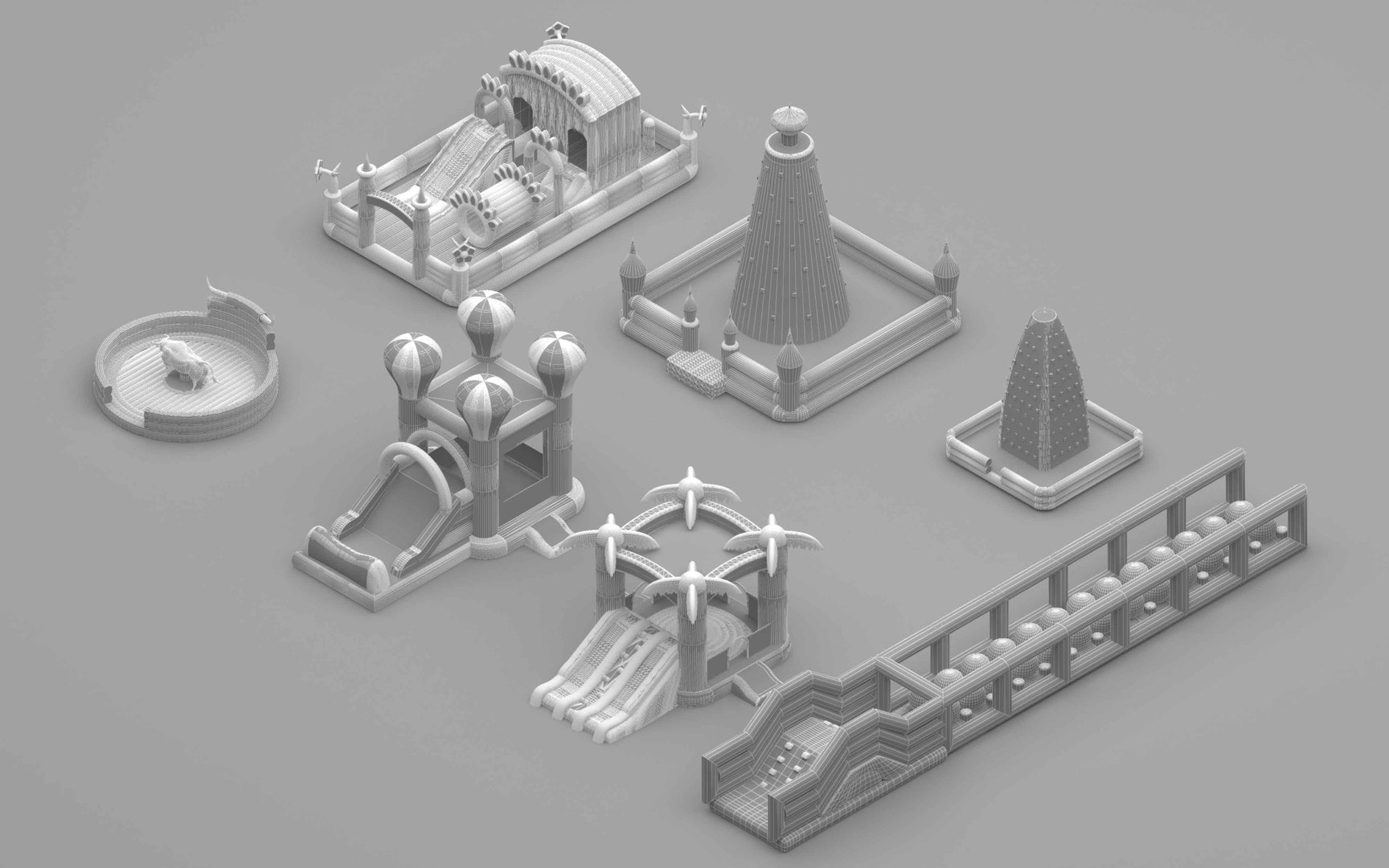 Inflatable Playgrounds 3D - TurboSquid 1835364