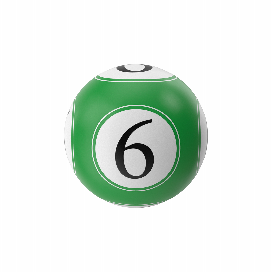 Bingo Ball 6 3D Model - TurboSquid 2259504