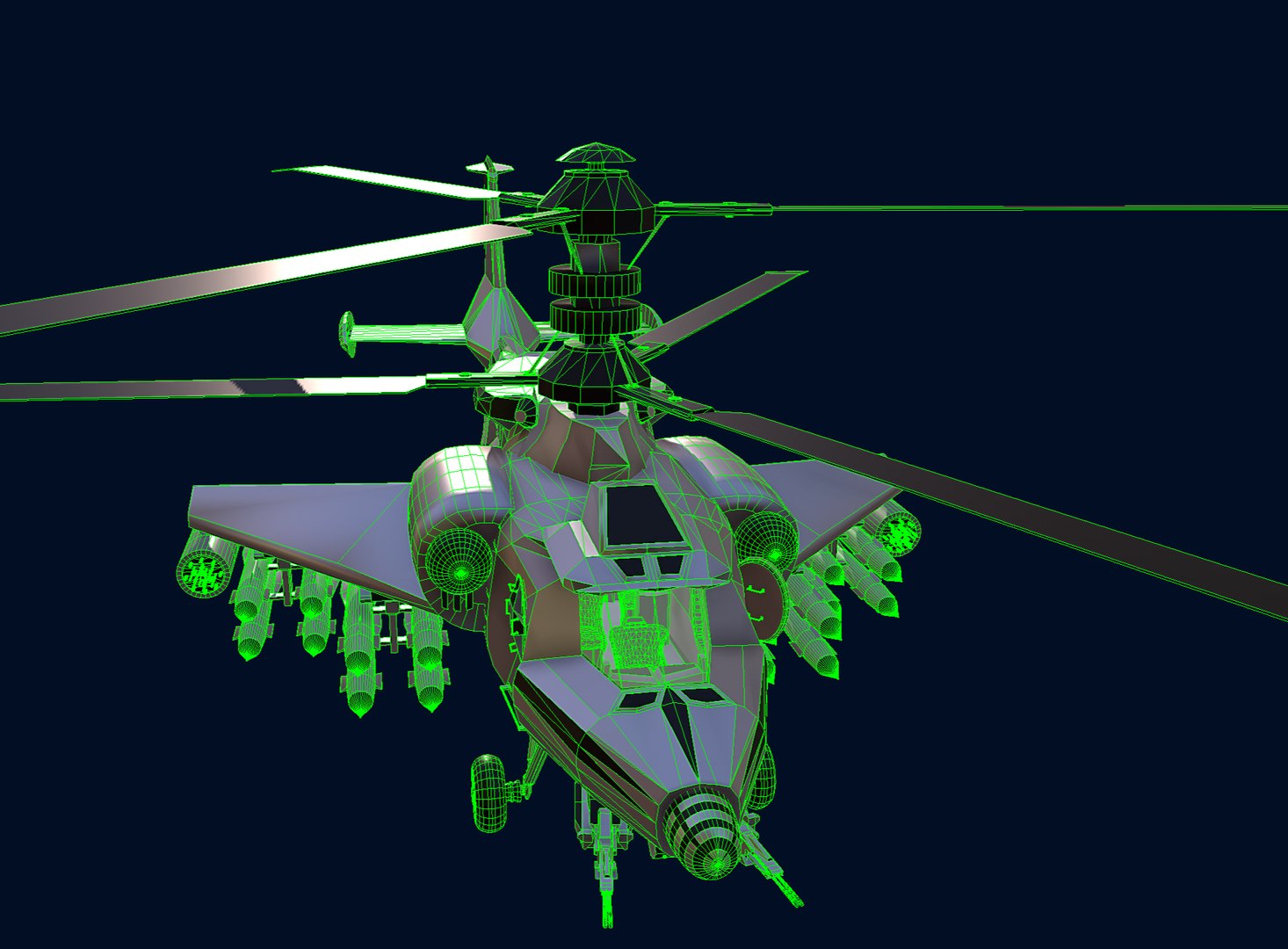 3D Model Combat Helicopter Military Games - TurboSquid 1227080