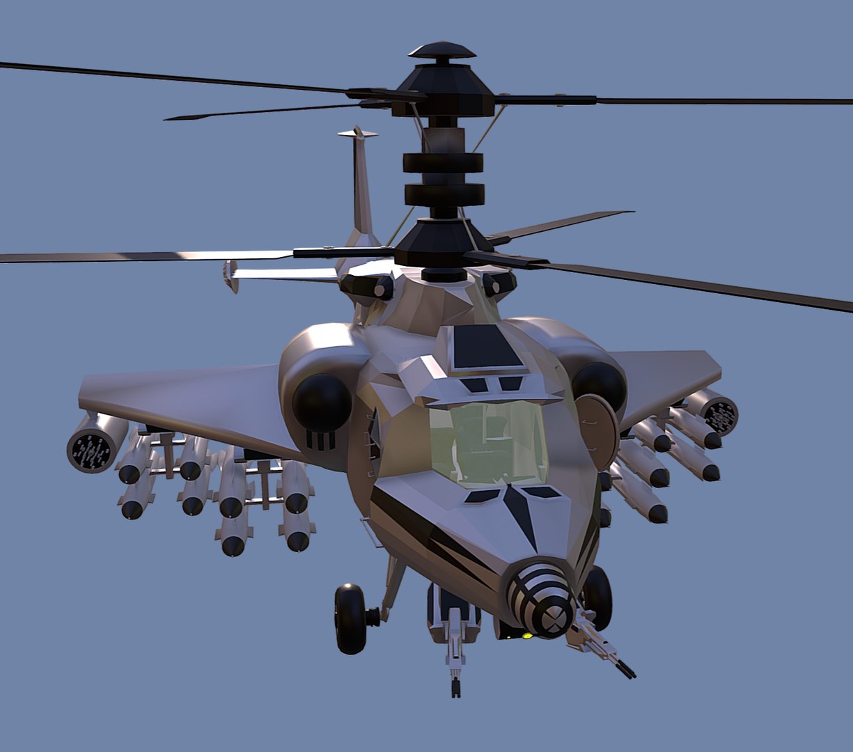 3D Model Combat Helicopter Military Games - TurboSquid 1227080