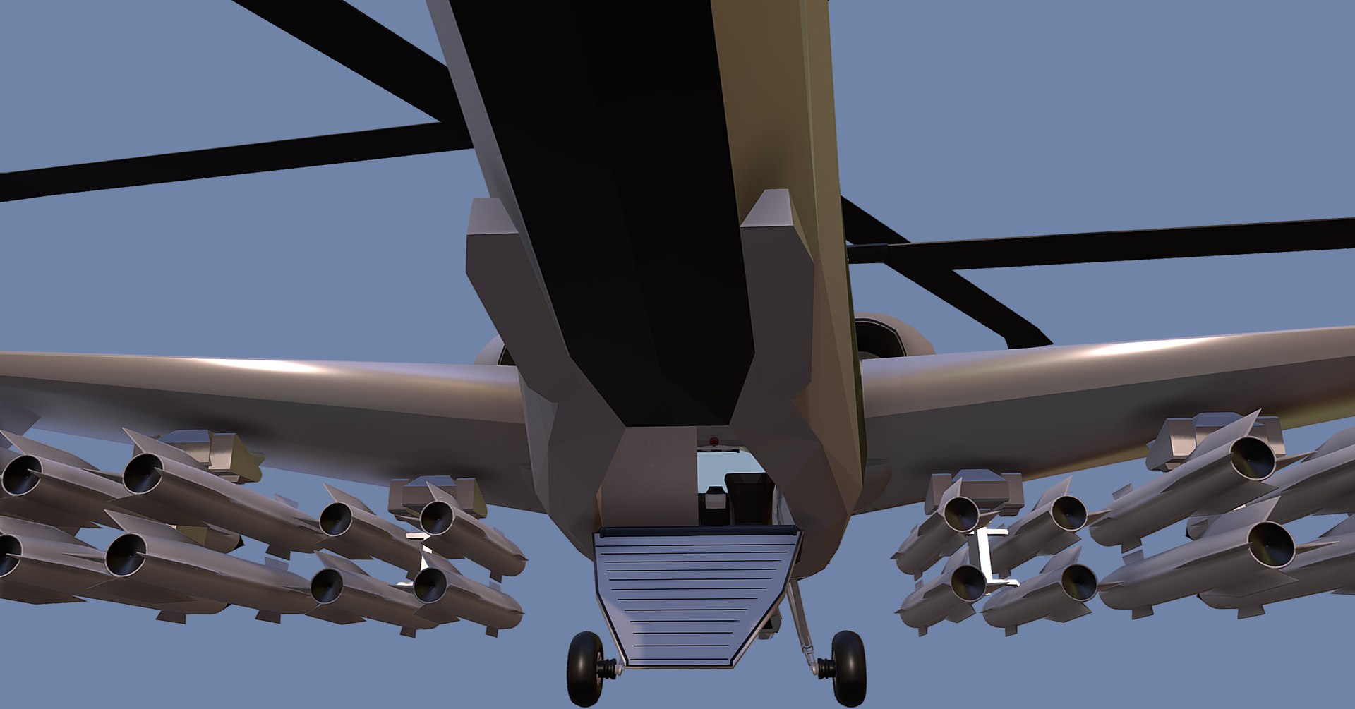 3D Model Combat Helicopter Military Games - TurboSquid 1227080