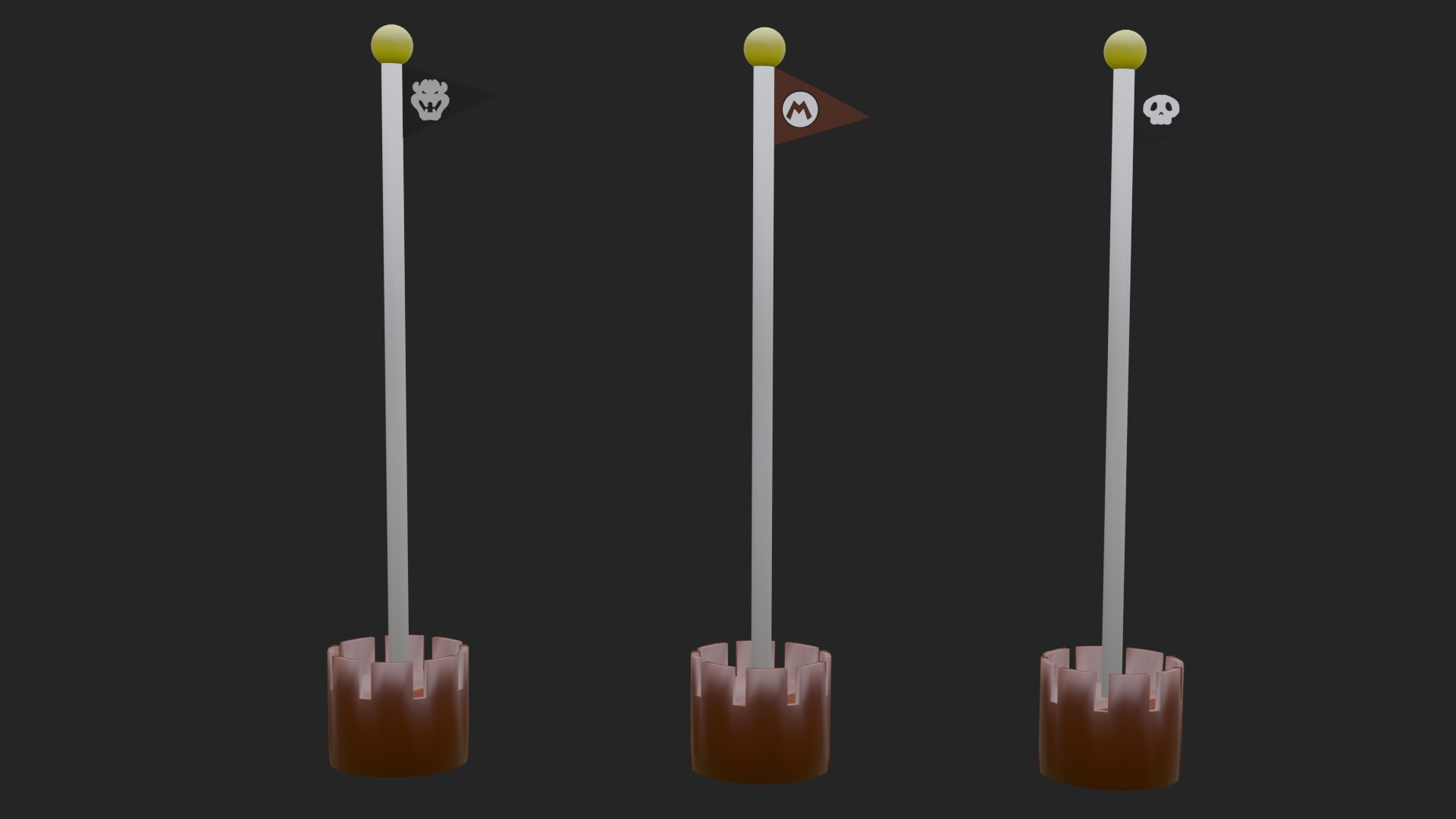 3D Mario Flag Model - TurboSquid 2238667