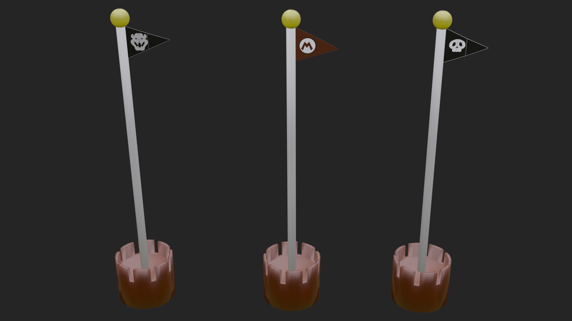 3D Mario Flag Model - TurboSquid 2238667