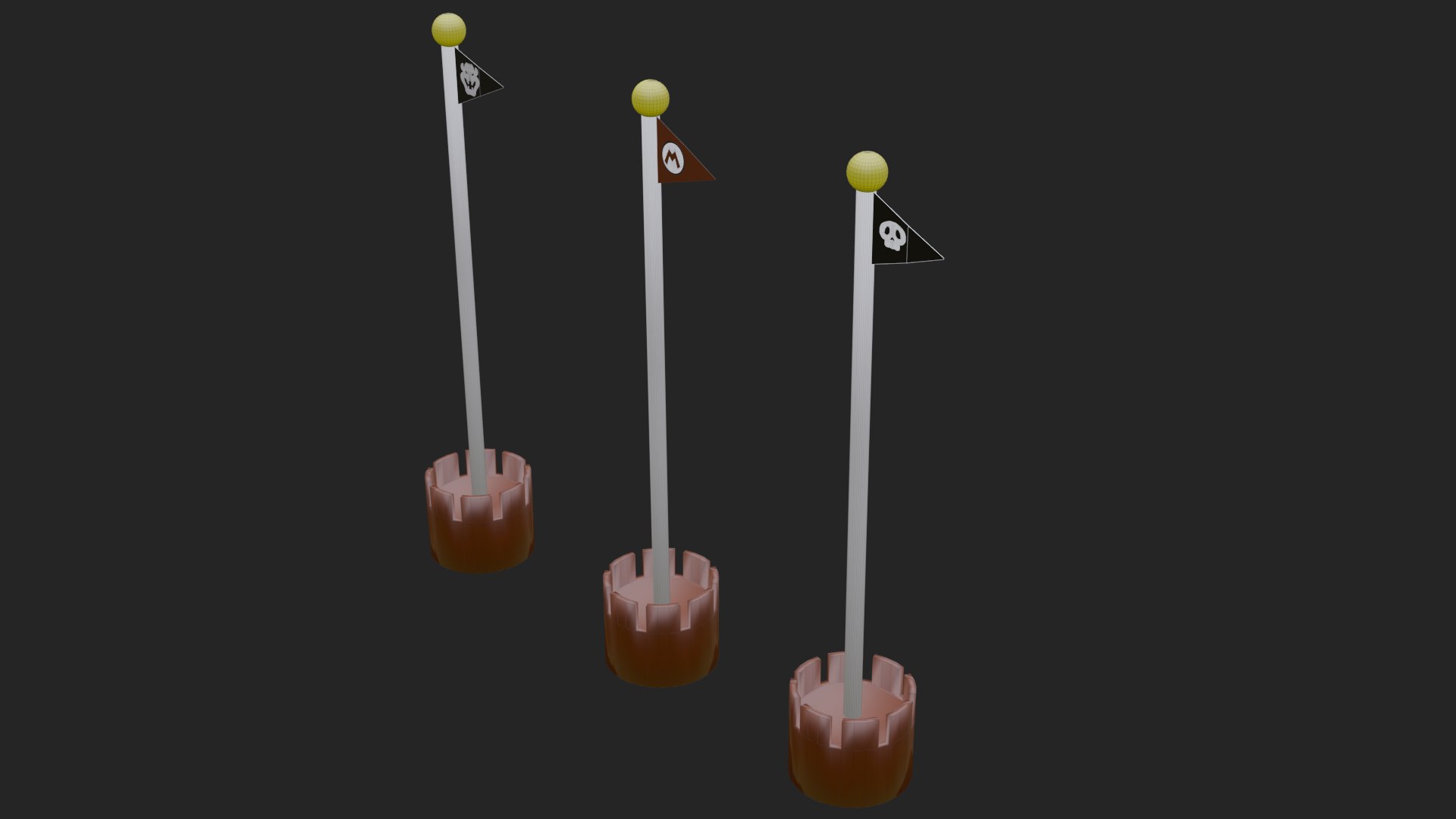 3D Mario Flag Model - TurboSquid 2238667