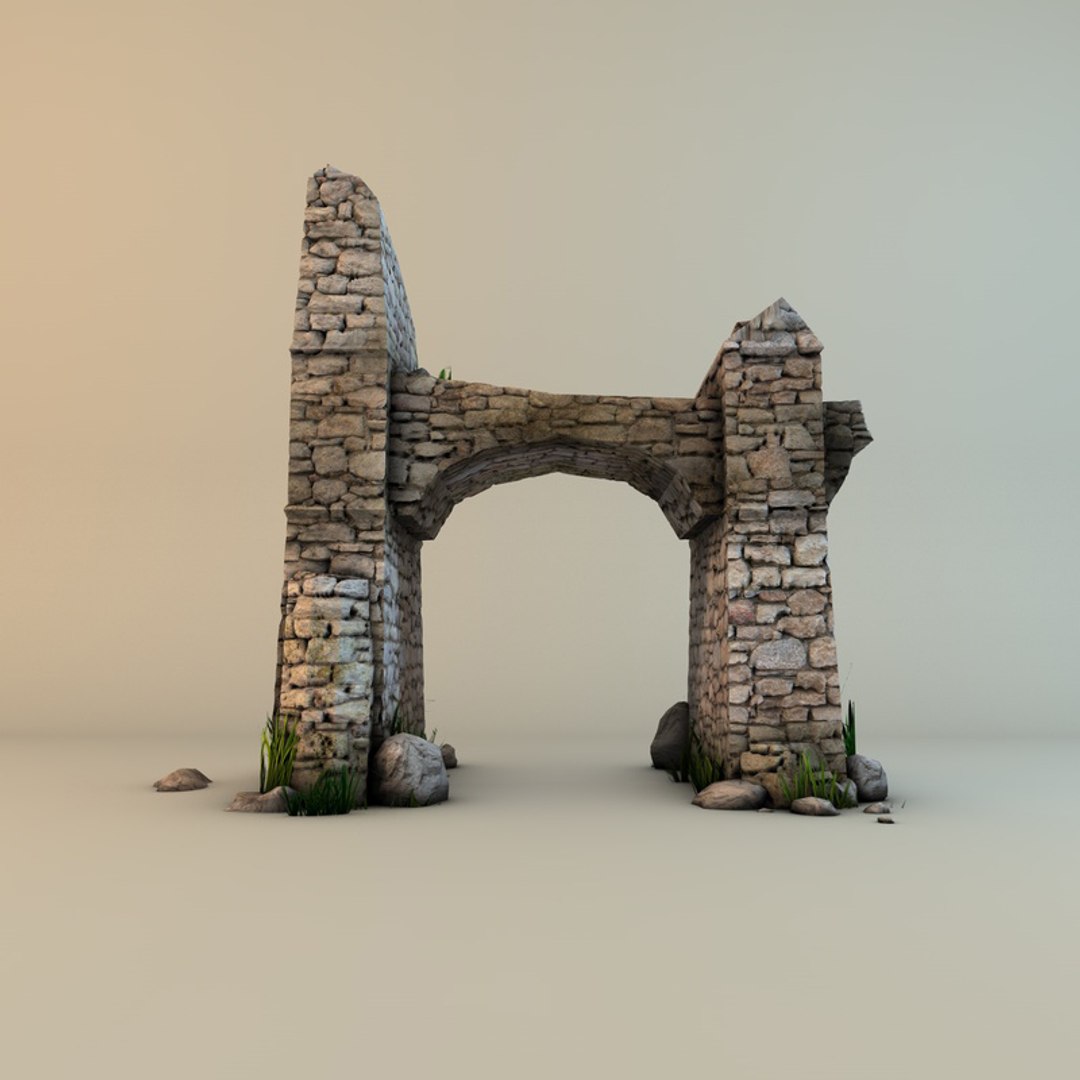 ruins rocks 3d max