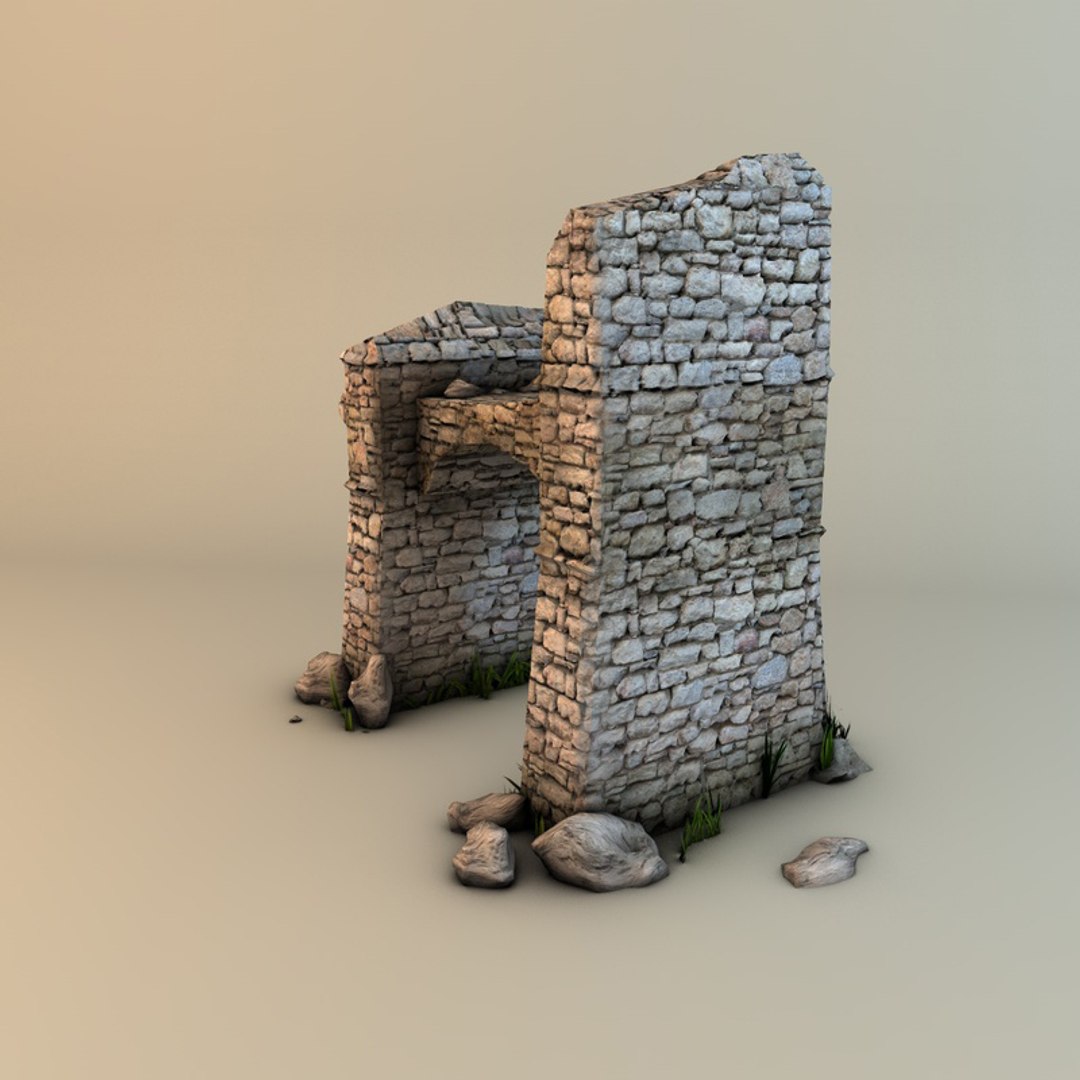 ruins rocks 3d max