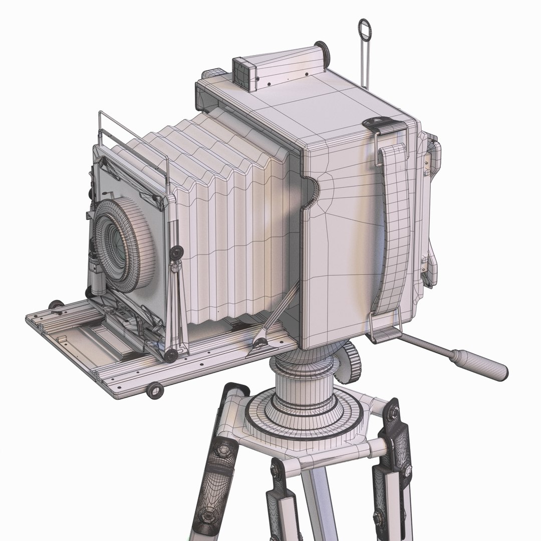 3d Model Realistic Vintage Camera Tripod
