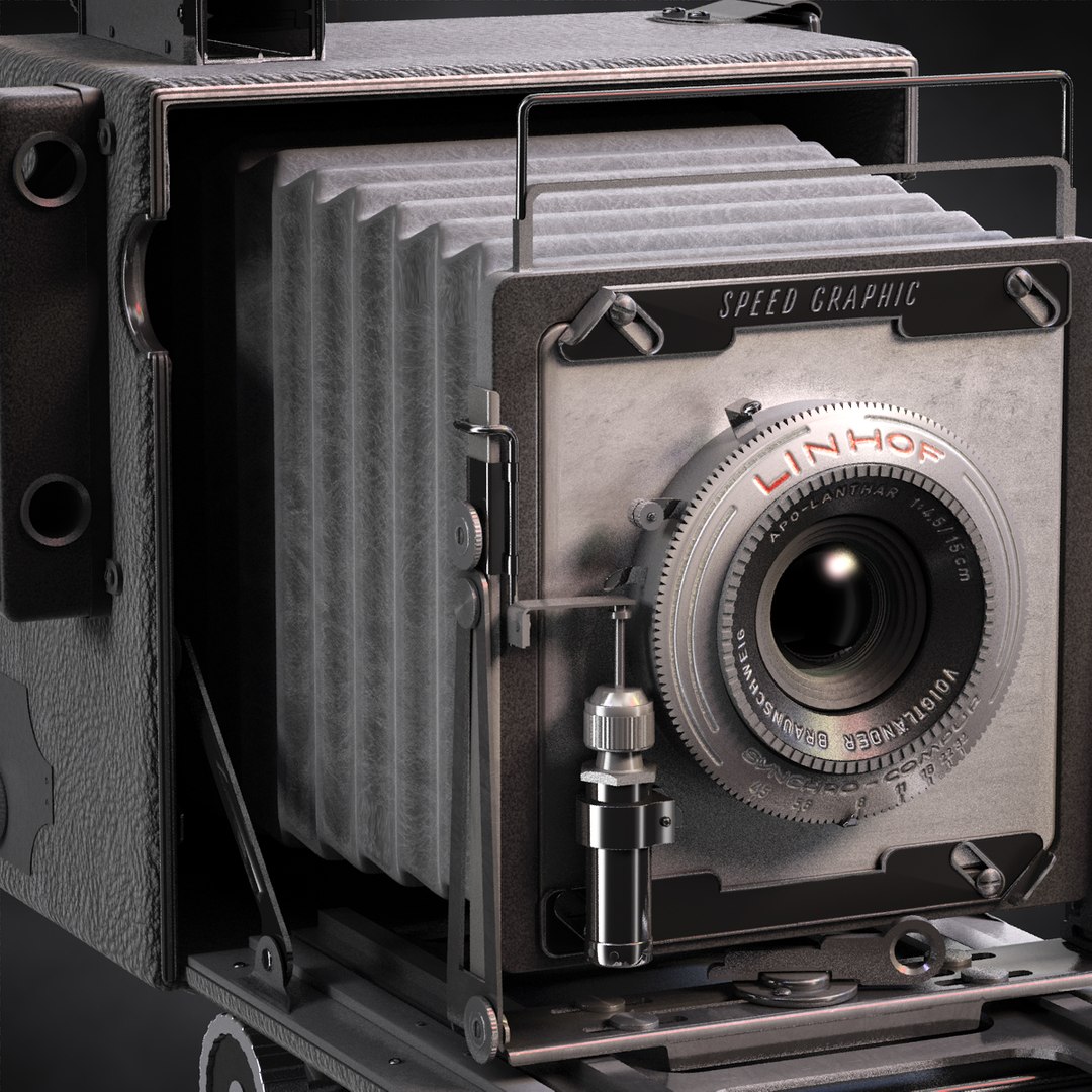 3d Model Realistic Vintage Camera Tripod