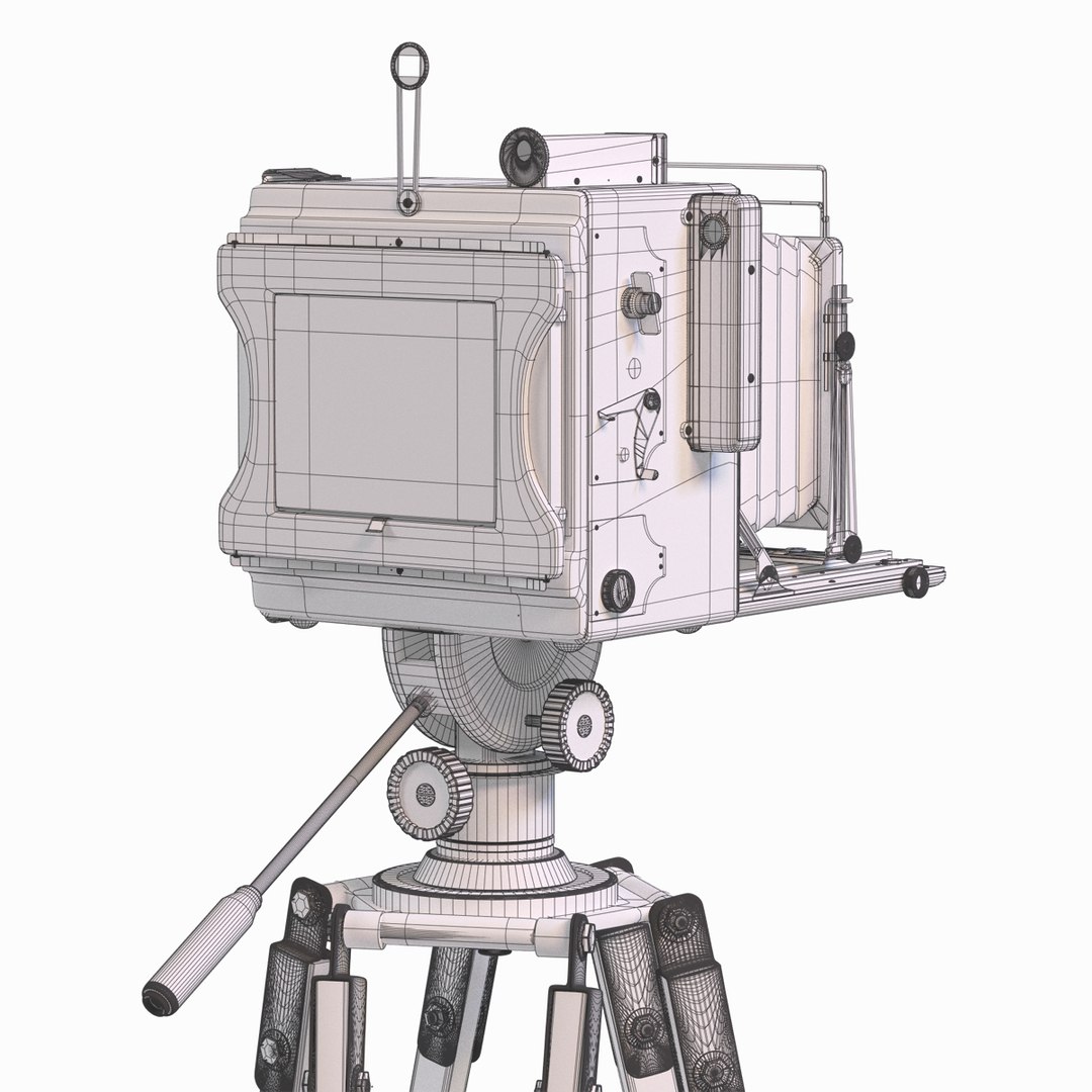 3d Model Realistic Vintage Camera Tripod