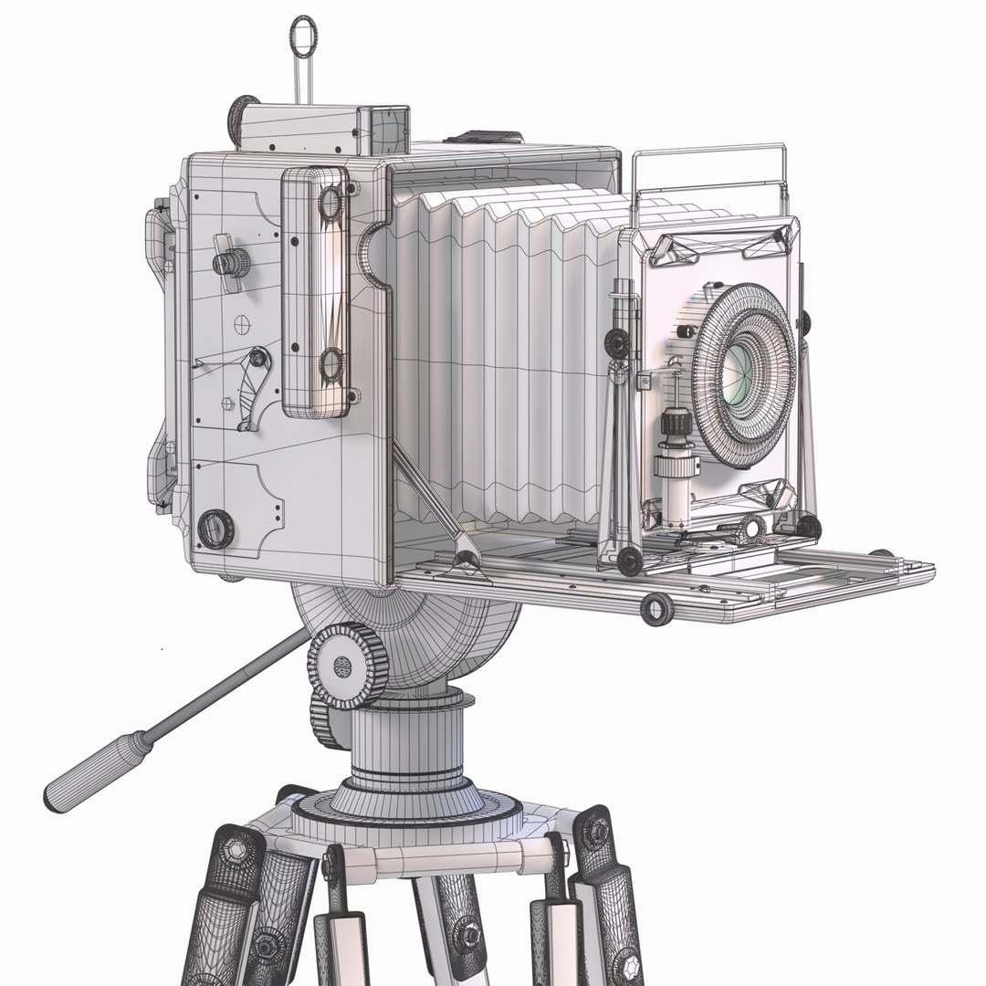 3d Model Realistic Vintage Camera Tripod
