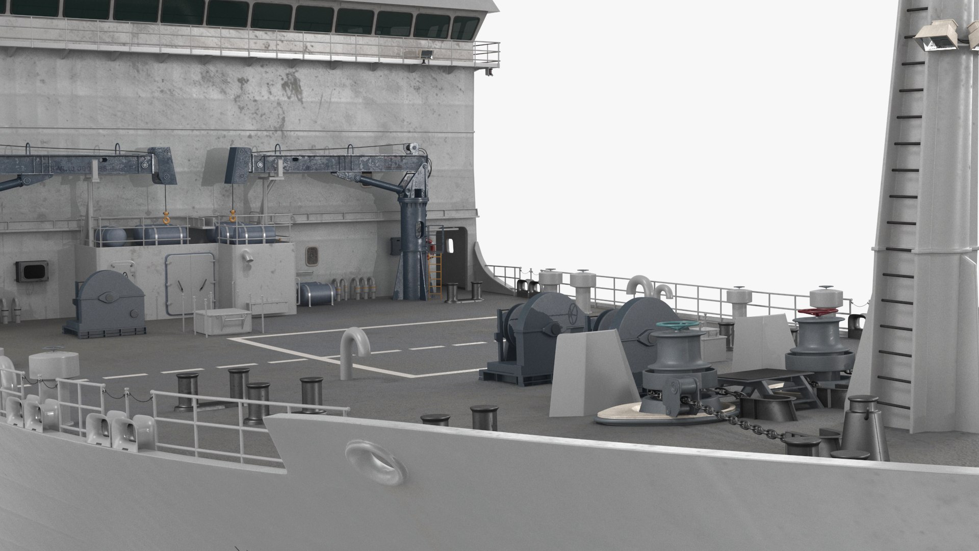 3D Model USNS Howard O Lorenzen Ship Rigged - TurboSquid 2146895