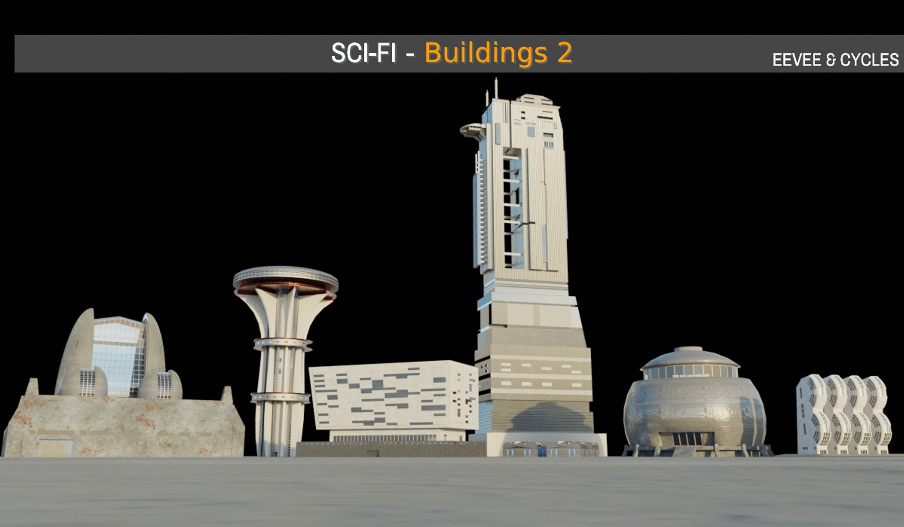 Sci-fi Buildings 2 3D Model - TurboSquid 1574831