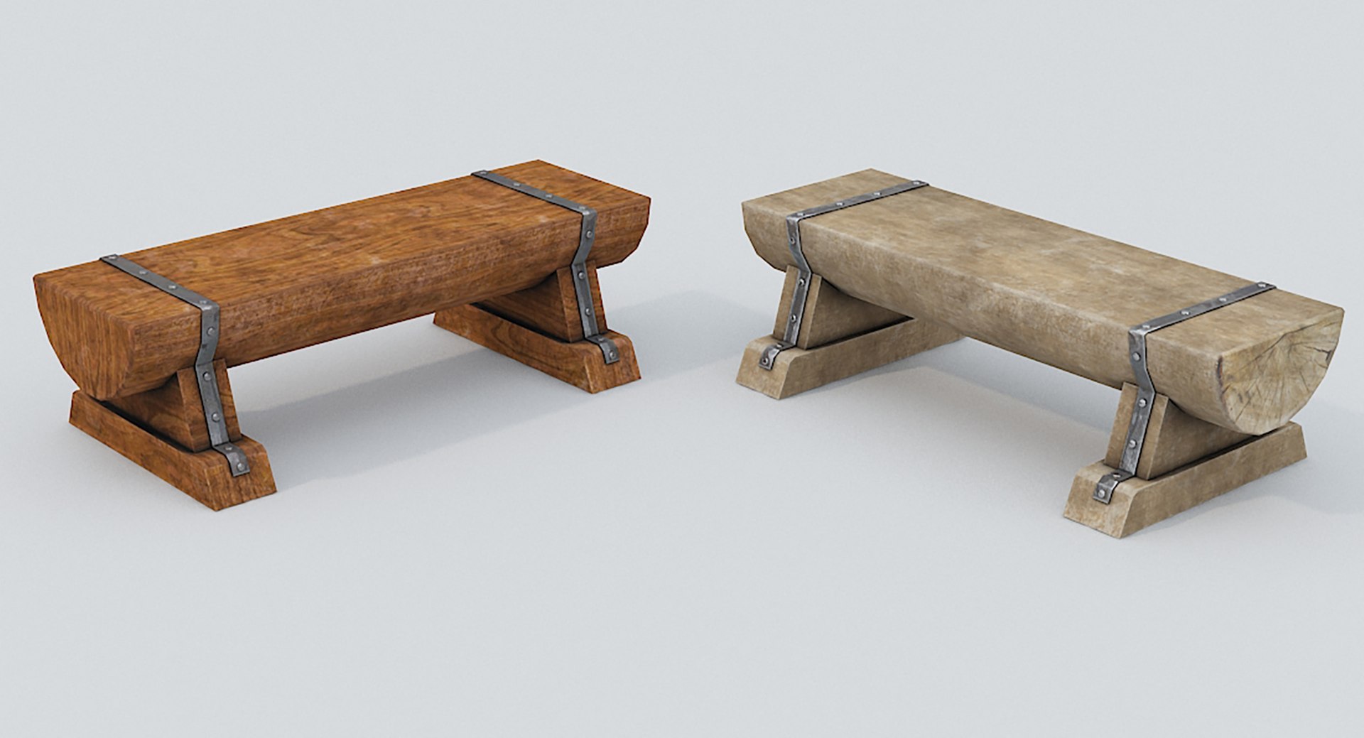 3D Wooden Bench - TurboSquid 1739956