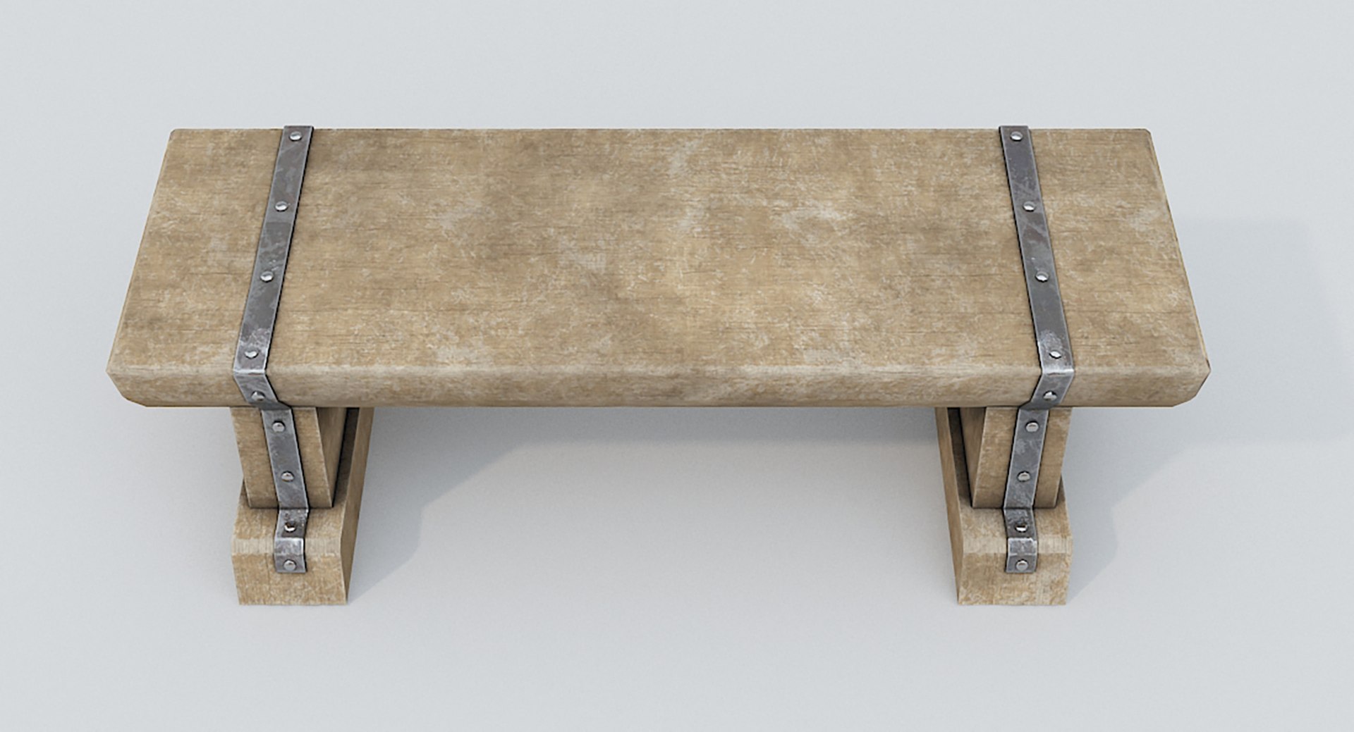 3D Wooden Bench - TurboSquid 1739956