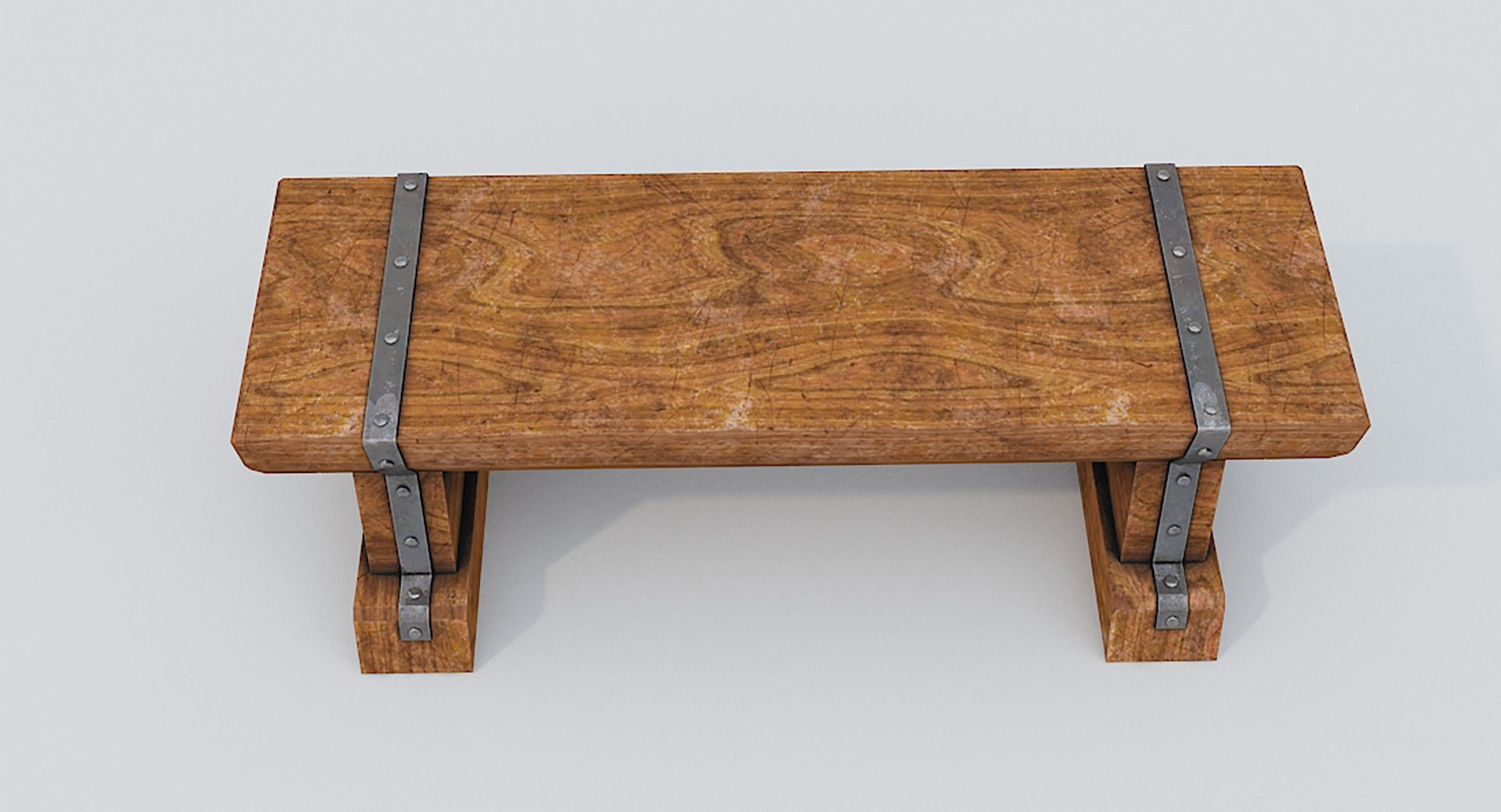 3D Wooden Bench - TurboSquid 1739956