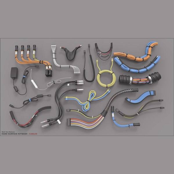 cables wall 3d model