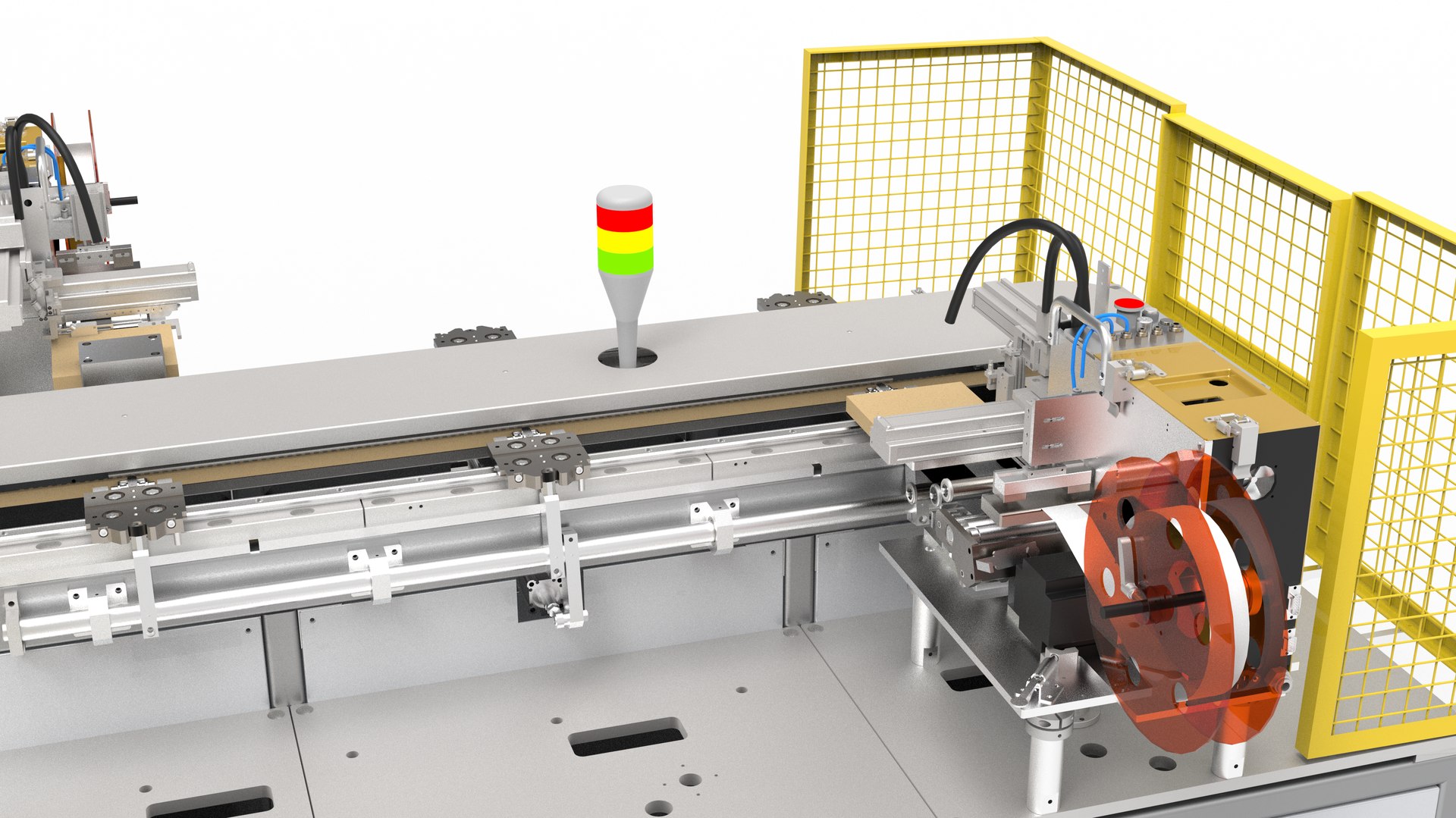 3D Automatic Peeling And Labeling Assembly Cycle Line Model ...