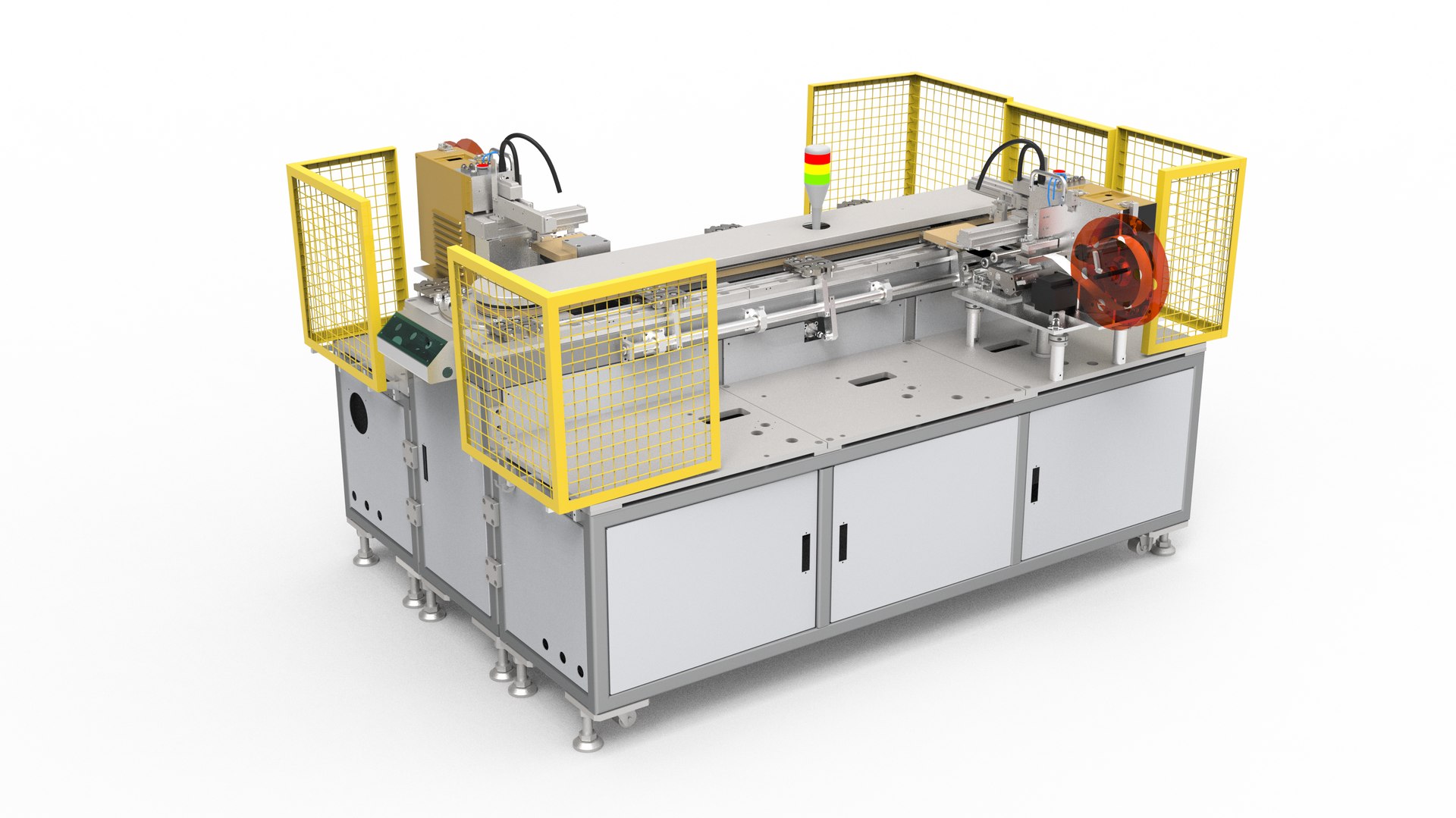 3D Automatic Peeling And Labeling Assembly Cycle Line Model ...