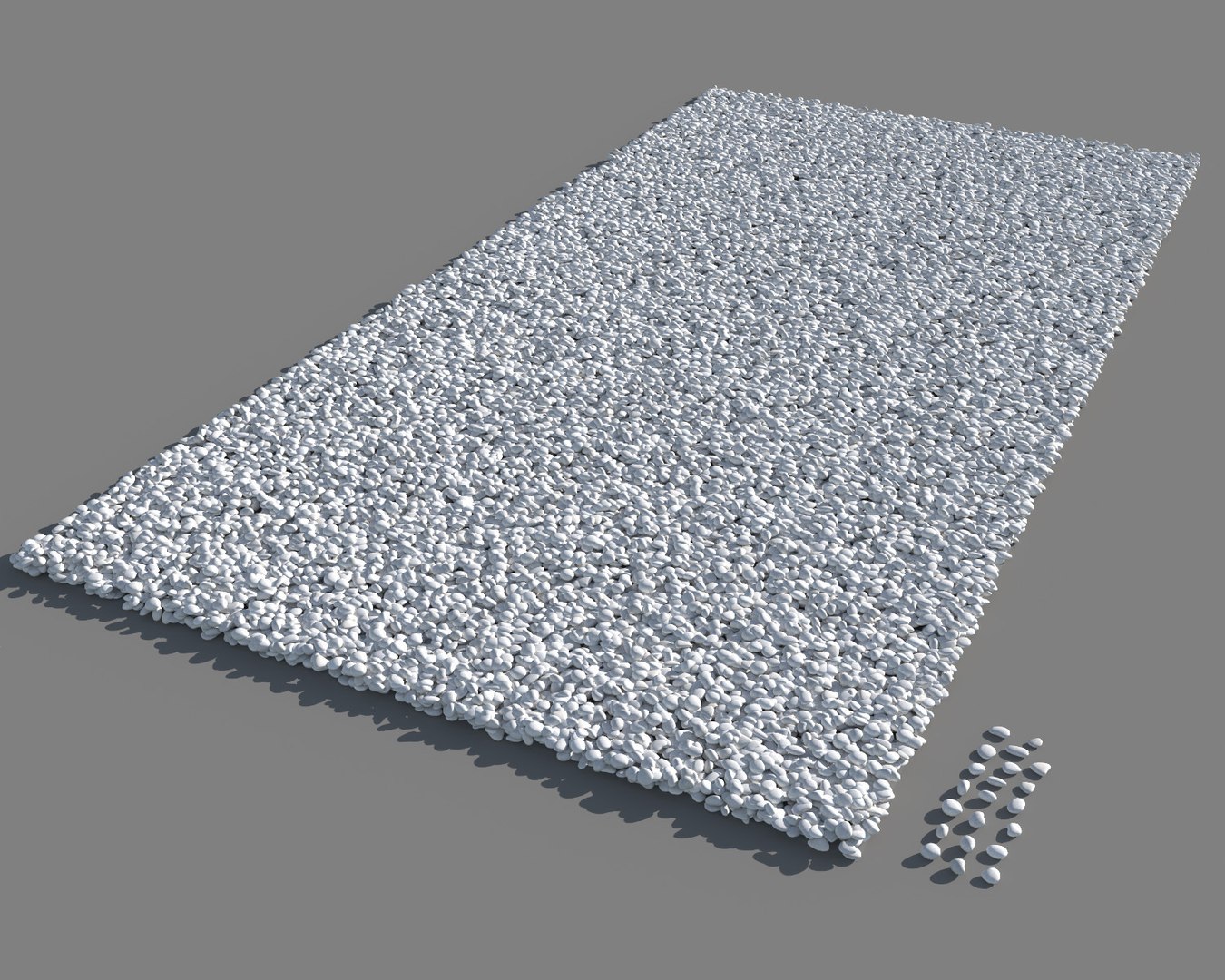 3d White Pebbles Model