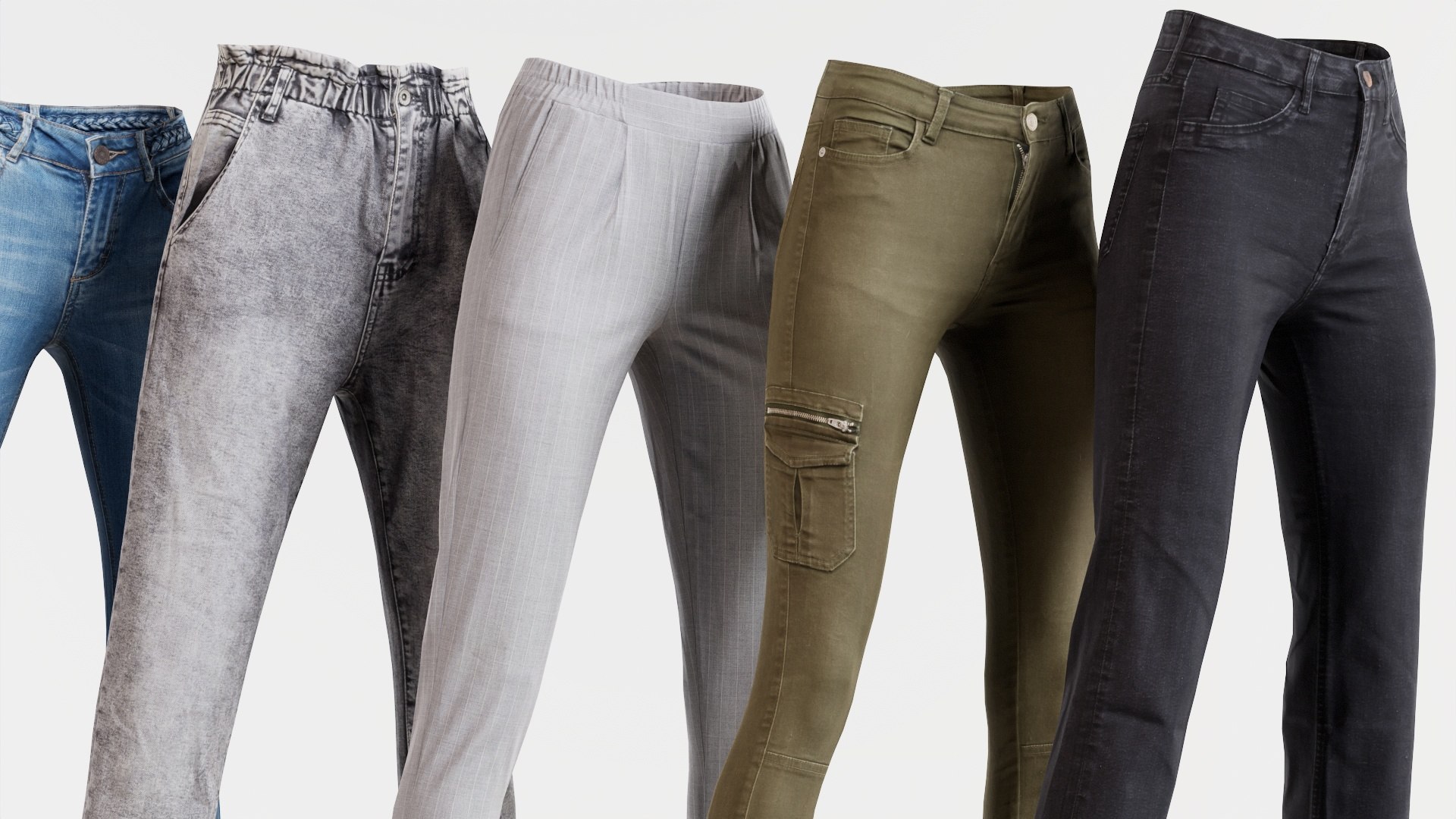 7 Realistic Pants Pack 4 3D Model - TurboSquid 2406544