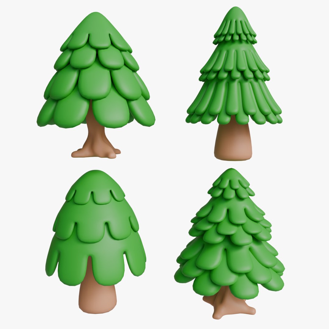 3D Cute Cartoon Tree Game Asset Collection 3D - TurboSquid 2318882