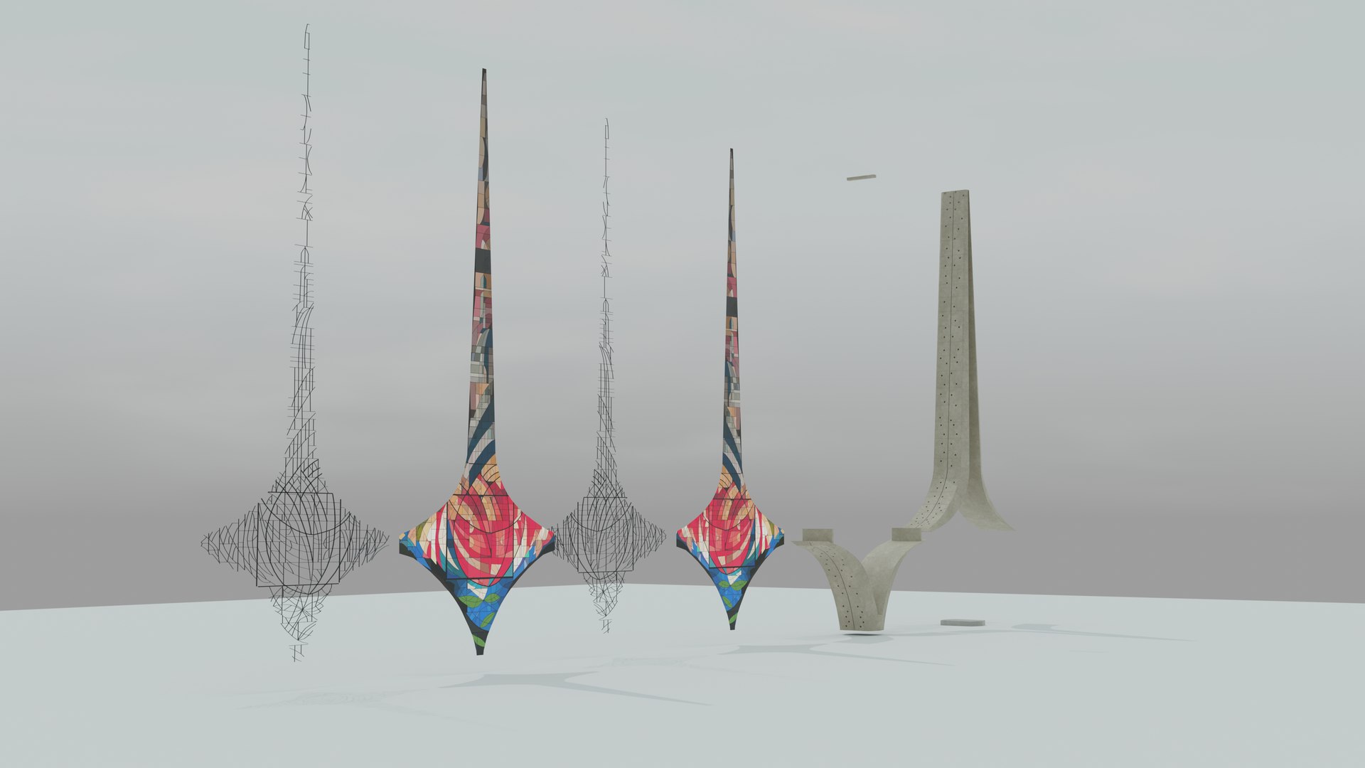 3D The Damascene Sword Monument - TurboSquid 1961635